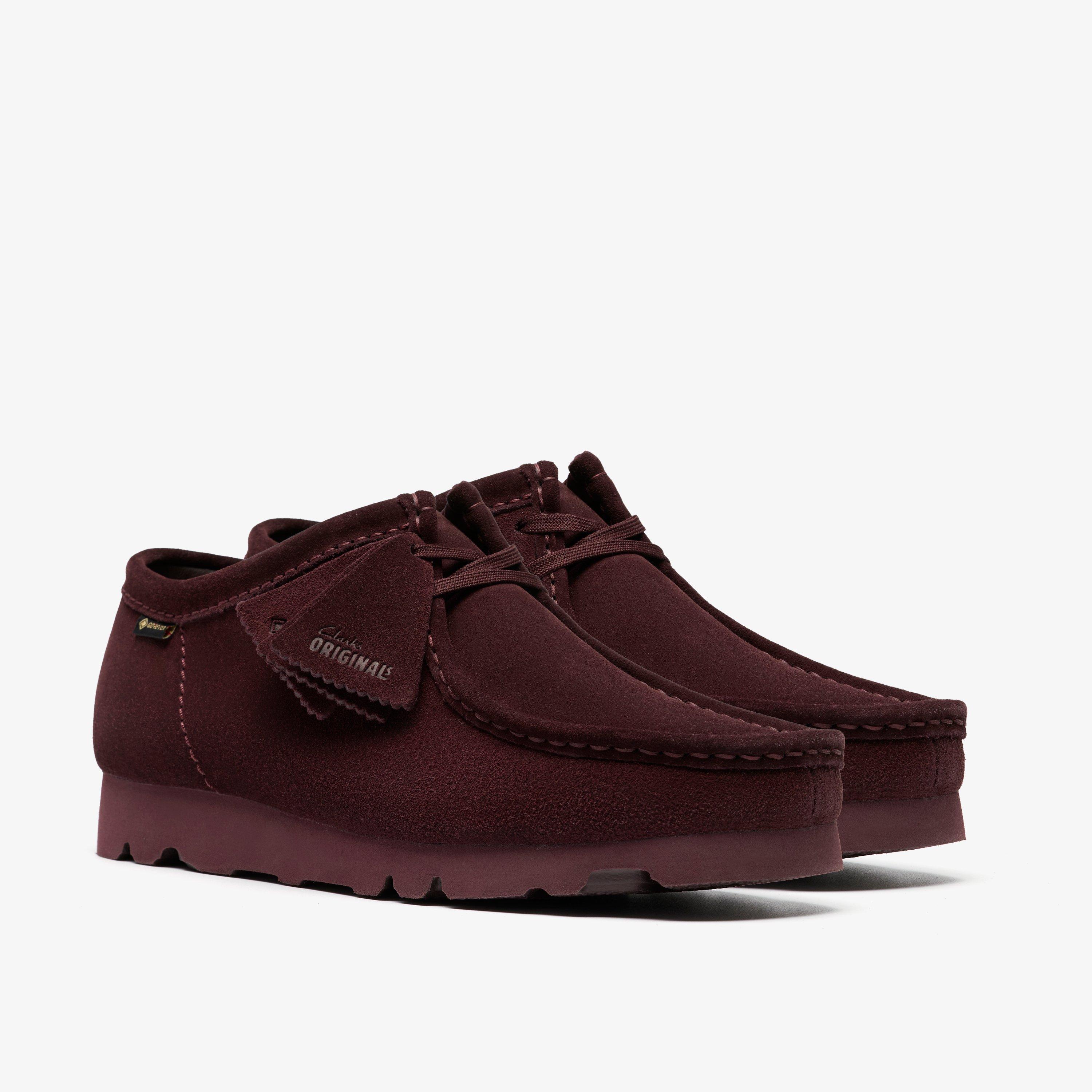 Mens Wallabee GORE-TEX Purple Grape Suede Wallabee Lace Up Shoes | Clarks