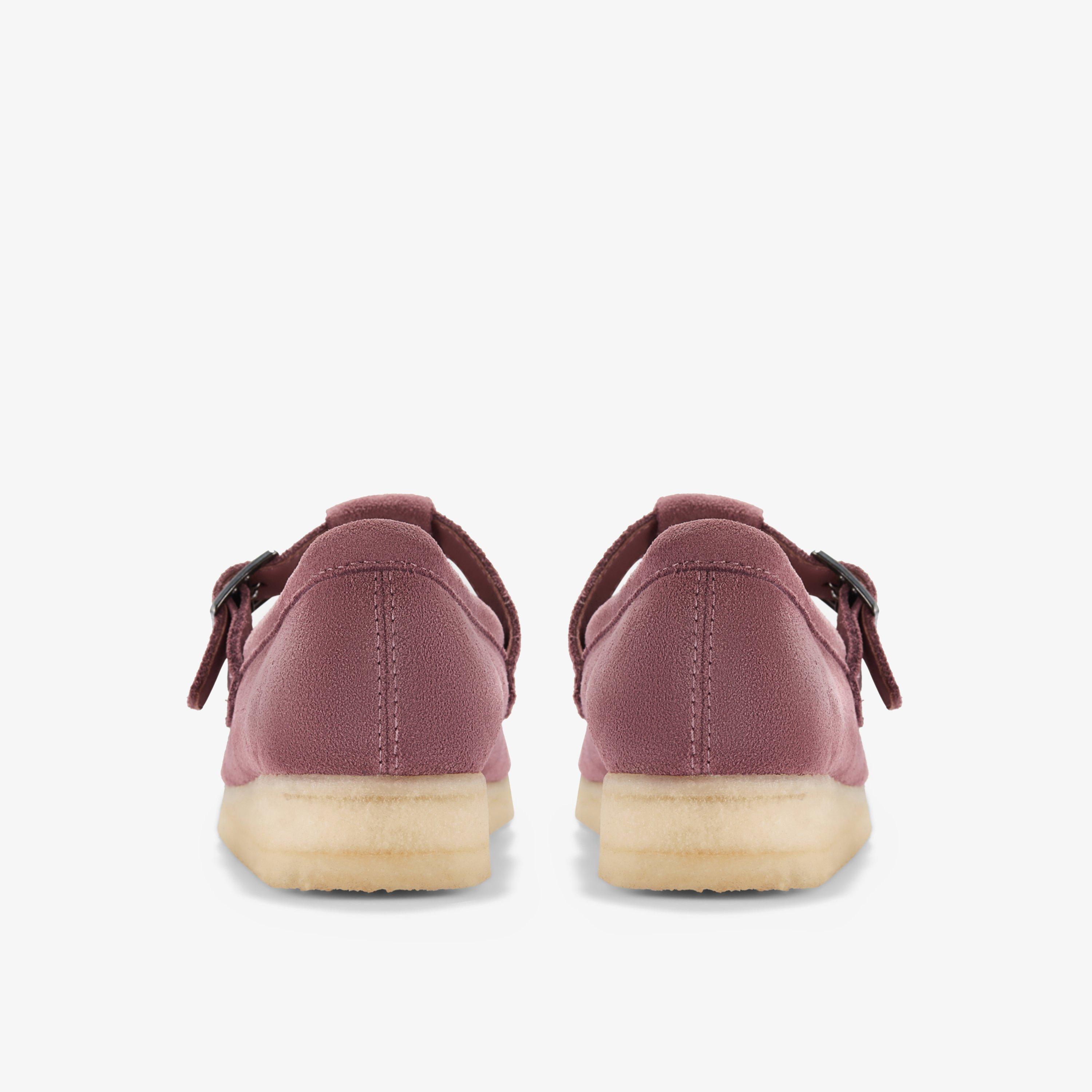 Womens Wallabee T Bar Rose Brown Suede T Bar Shoes Wallabee Shoes | Clarks