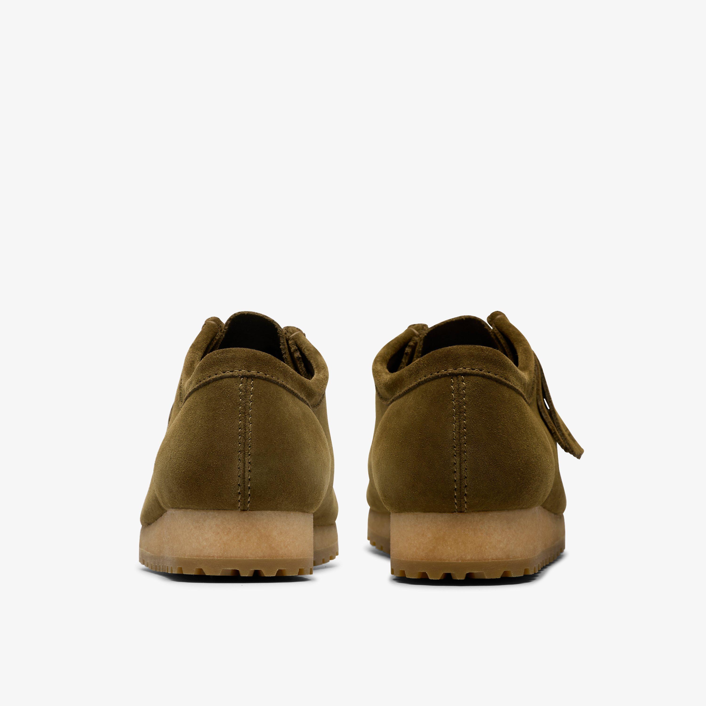 Chaussures T Bar Wallabee RB en daim olive pour hommes | Clarks