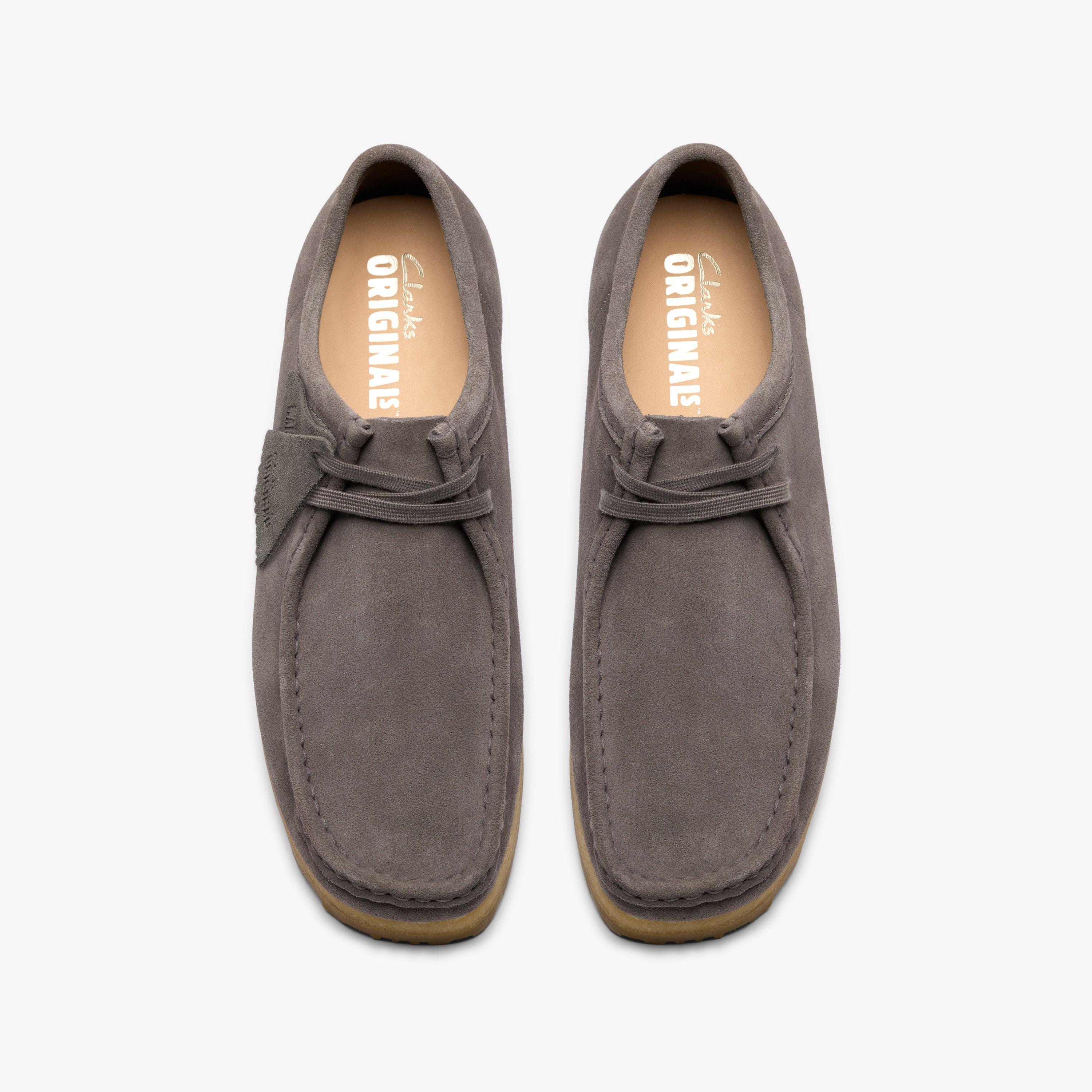 Mens Wallabee RB Grey Suede Wallabees | Clarks