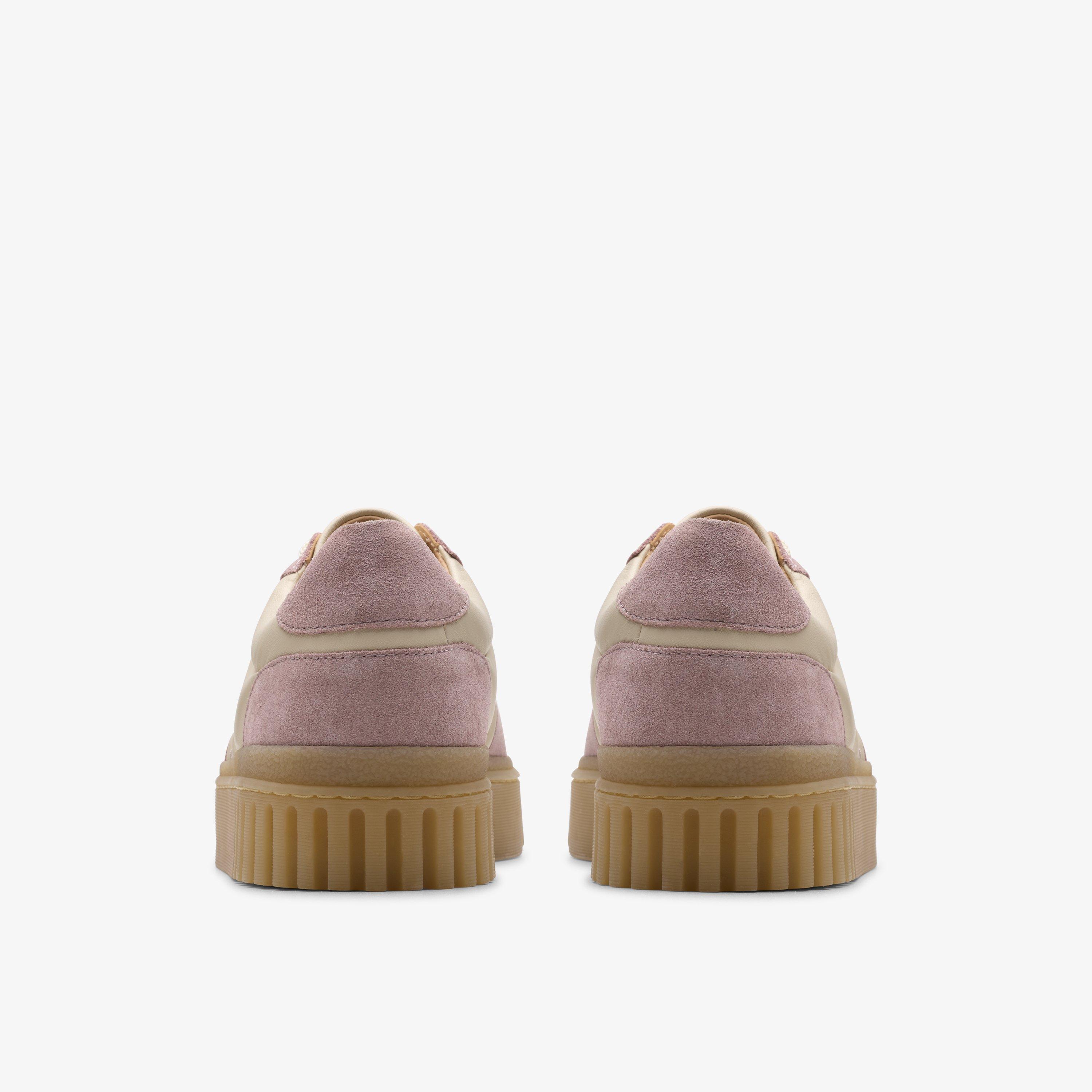 Womens Mayhill Lace Light Pink Combination Lace Up Trainers | Clarks