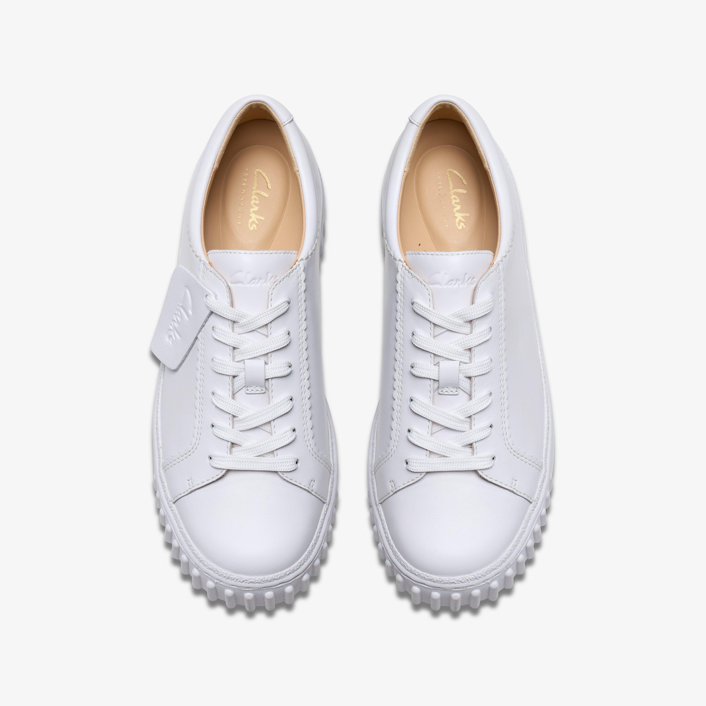 Womens Mayhill Walk White Leather Sneakers | Clarks