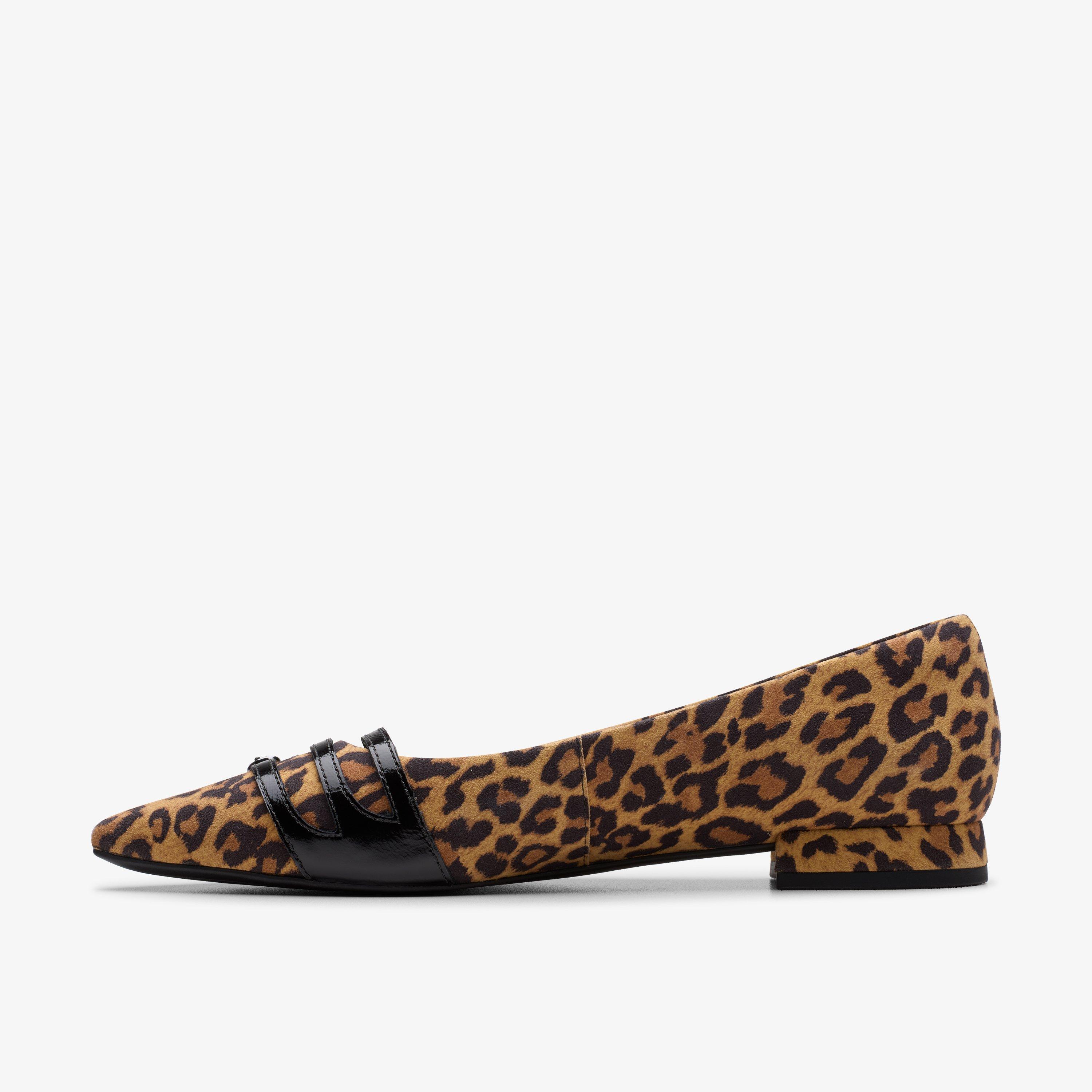 Womens Sensa 15 Strap Leopard Suede Mary Jane Shoes | Clarks