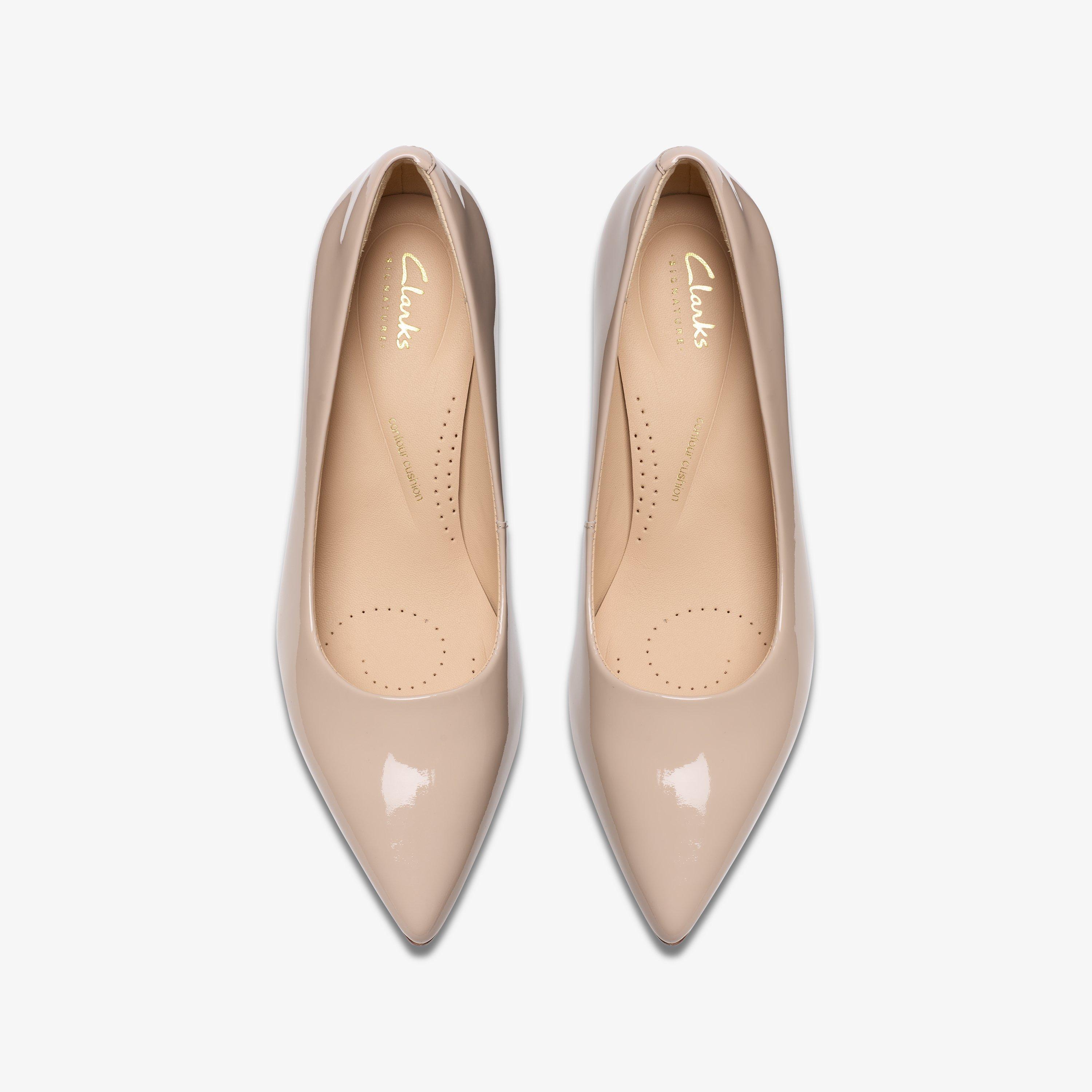 WOMENS Zarey Court Sand Patent Court Shoes | Clarks US