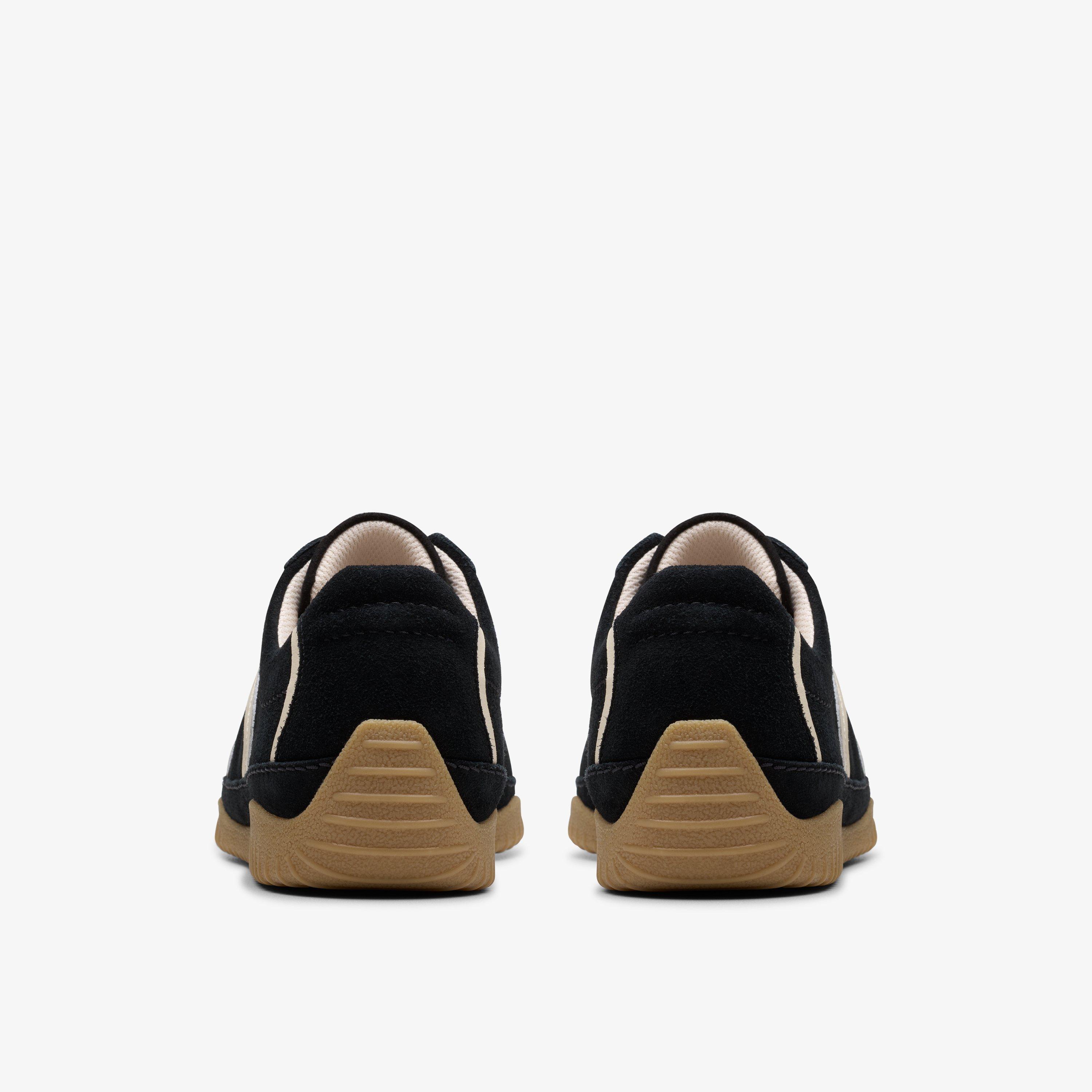 Baskets à lacets en daim noir combinaison Meridor Lo pour femmes | Clarks