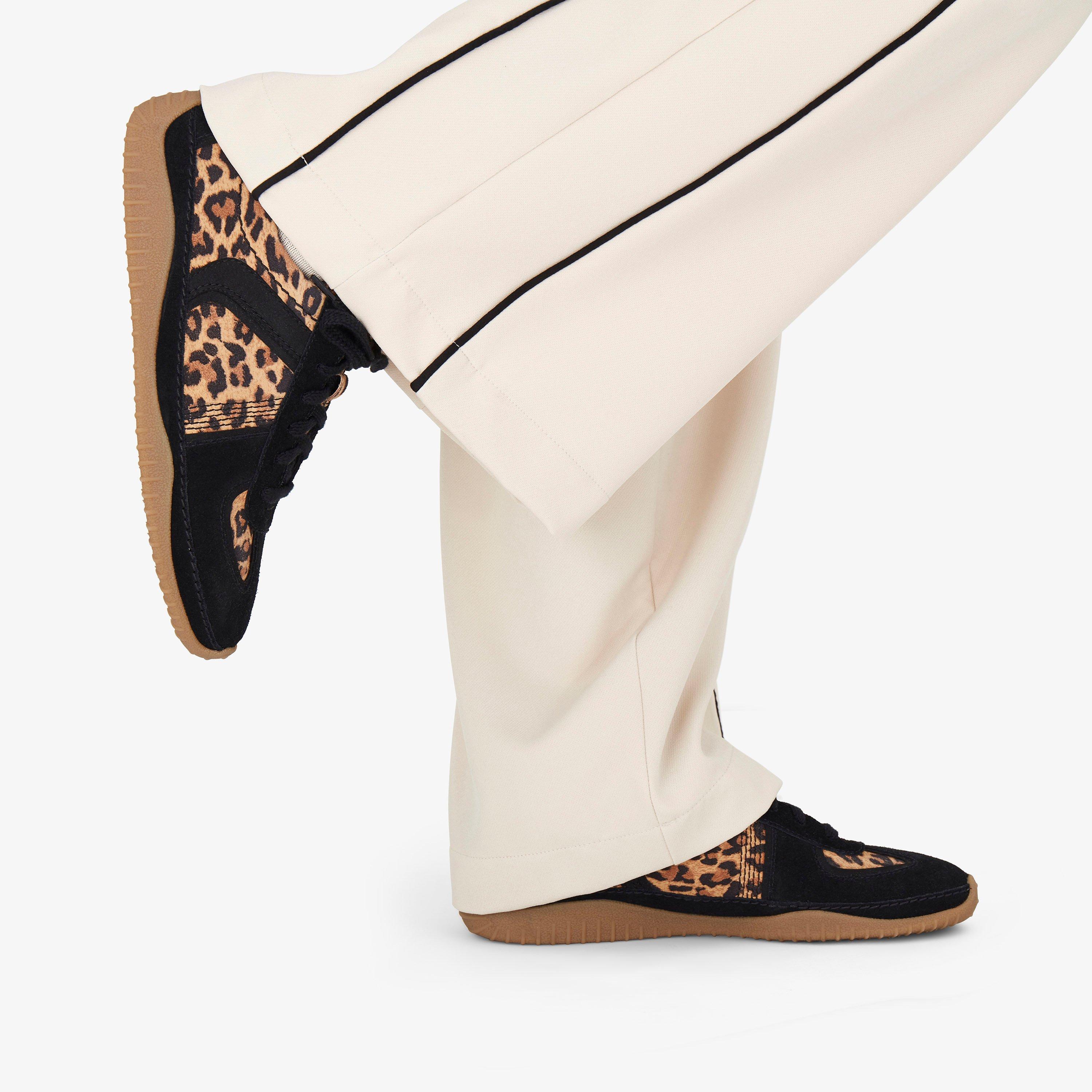 Baskets à lacets pour femmes Meridor Lo Imprimé Léopard Combinaison ...