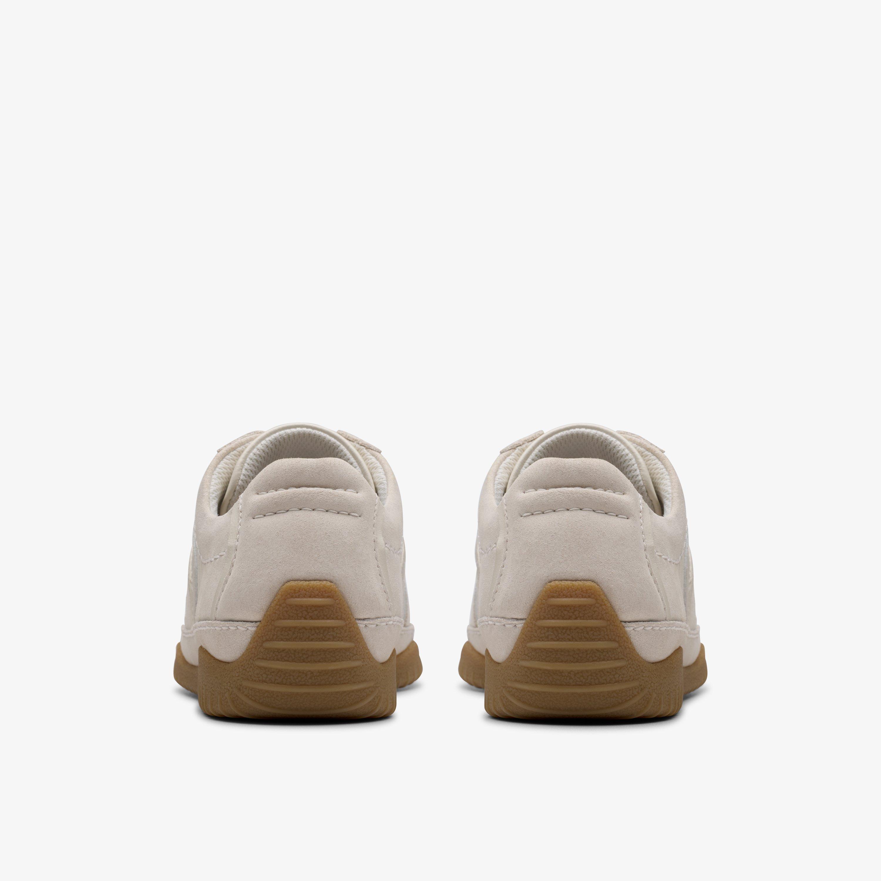 Womens Meridor Lo Off White Combination Lace Up Trainers | Clarks