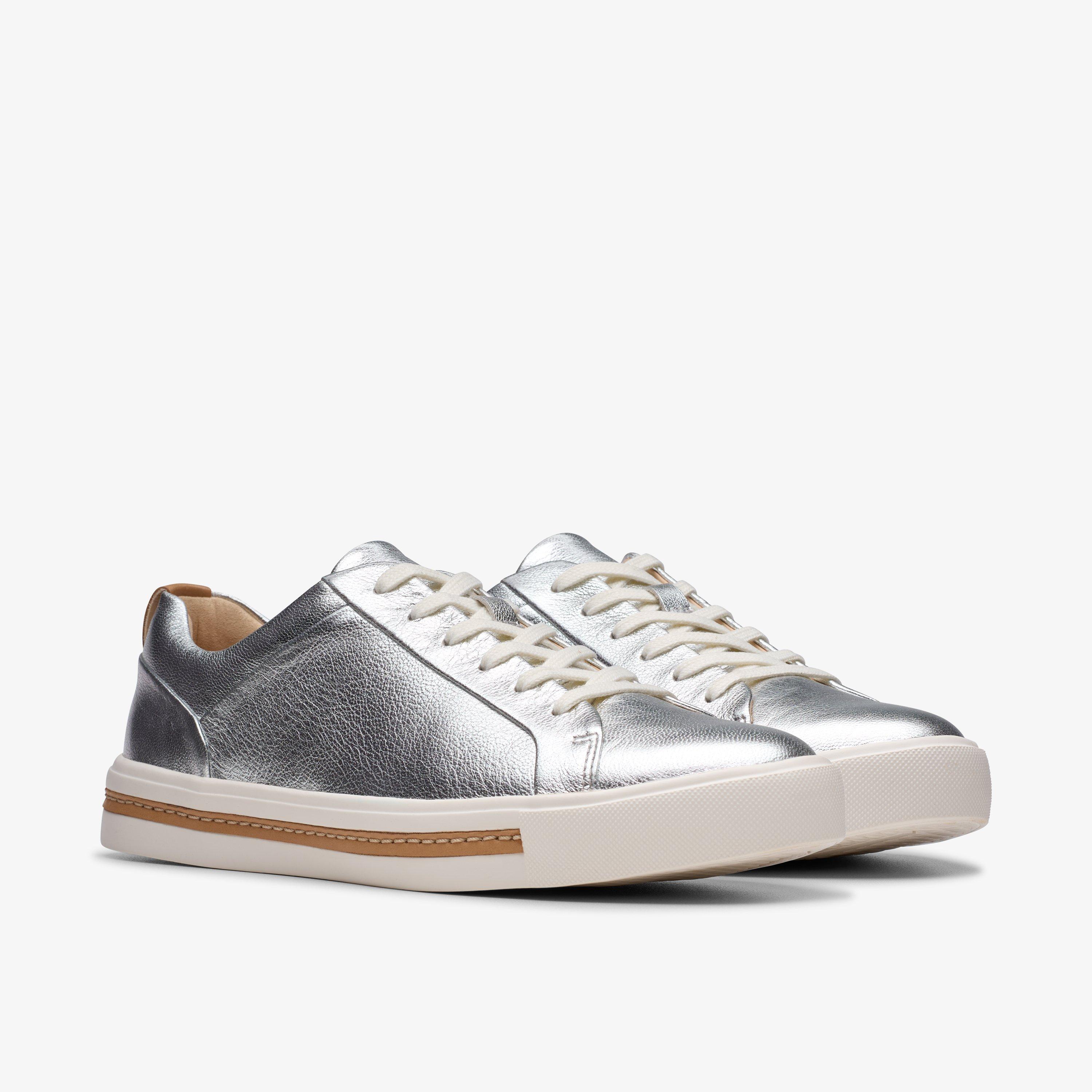 Womens Un Maui Lace Metallic Lace Up Trainers | Clarks