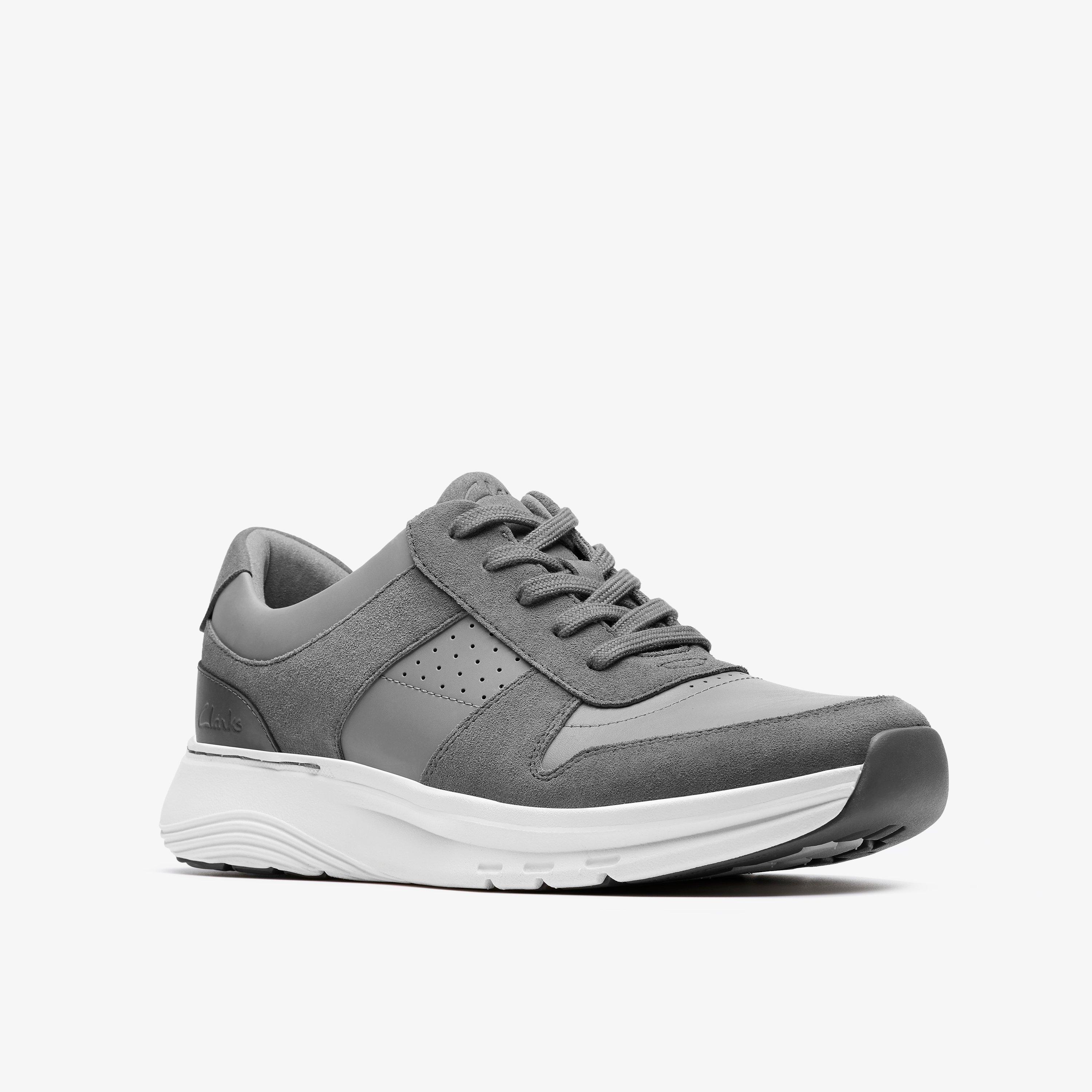 Mens Motion Trek Go Grey Sneakers | Clarks
