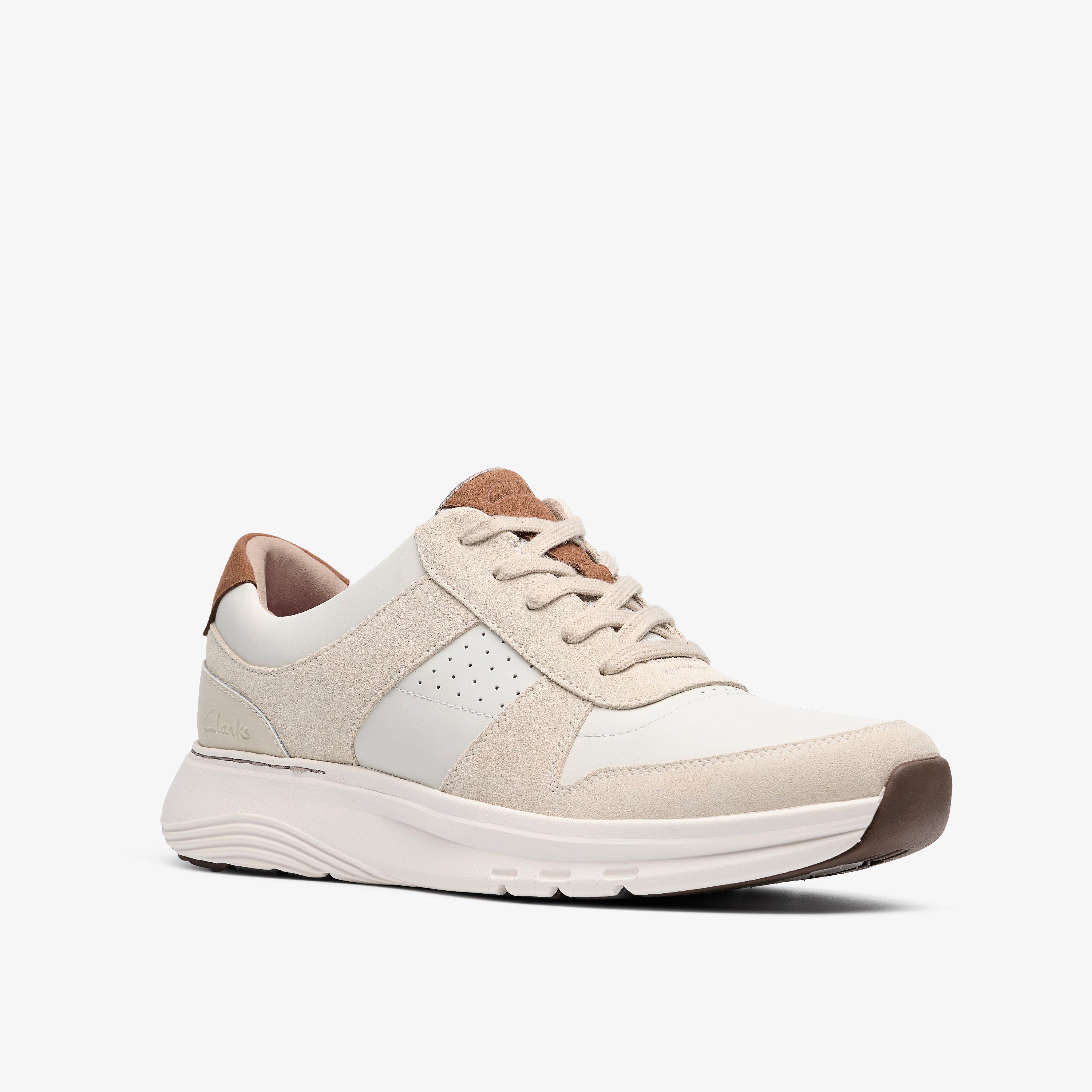 Mens Motion Trek Go Ivory Sneakers | Clarks