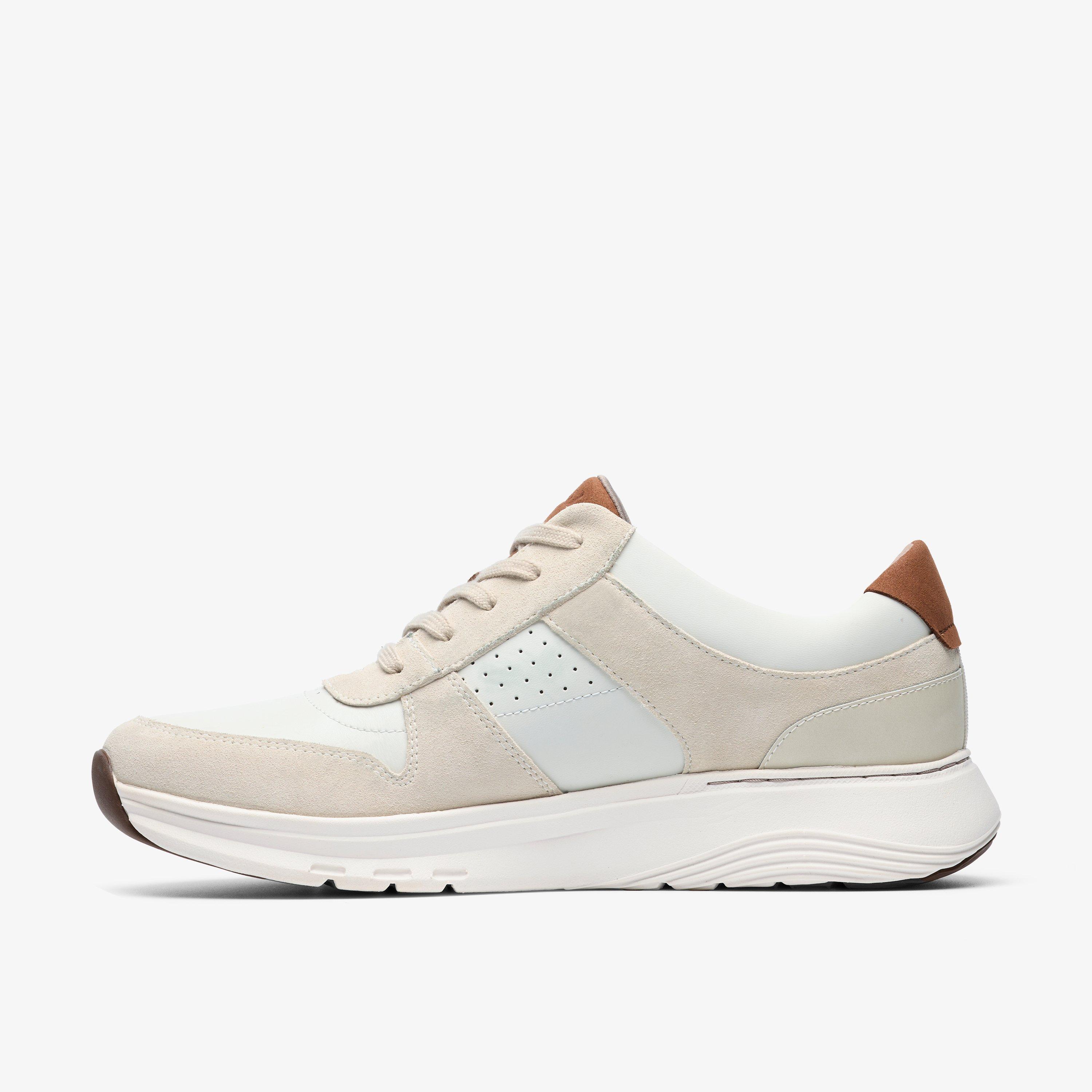 Mens Motion Trek Go Ivory Sneakers | Clarks