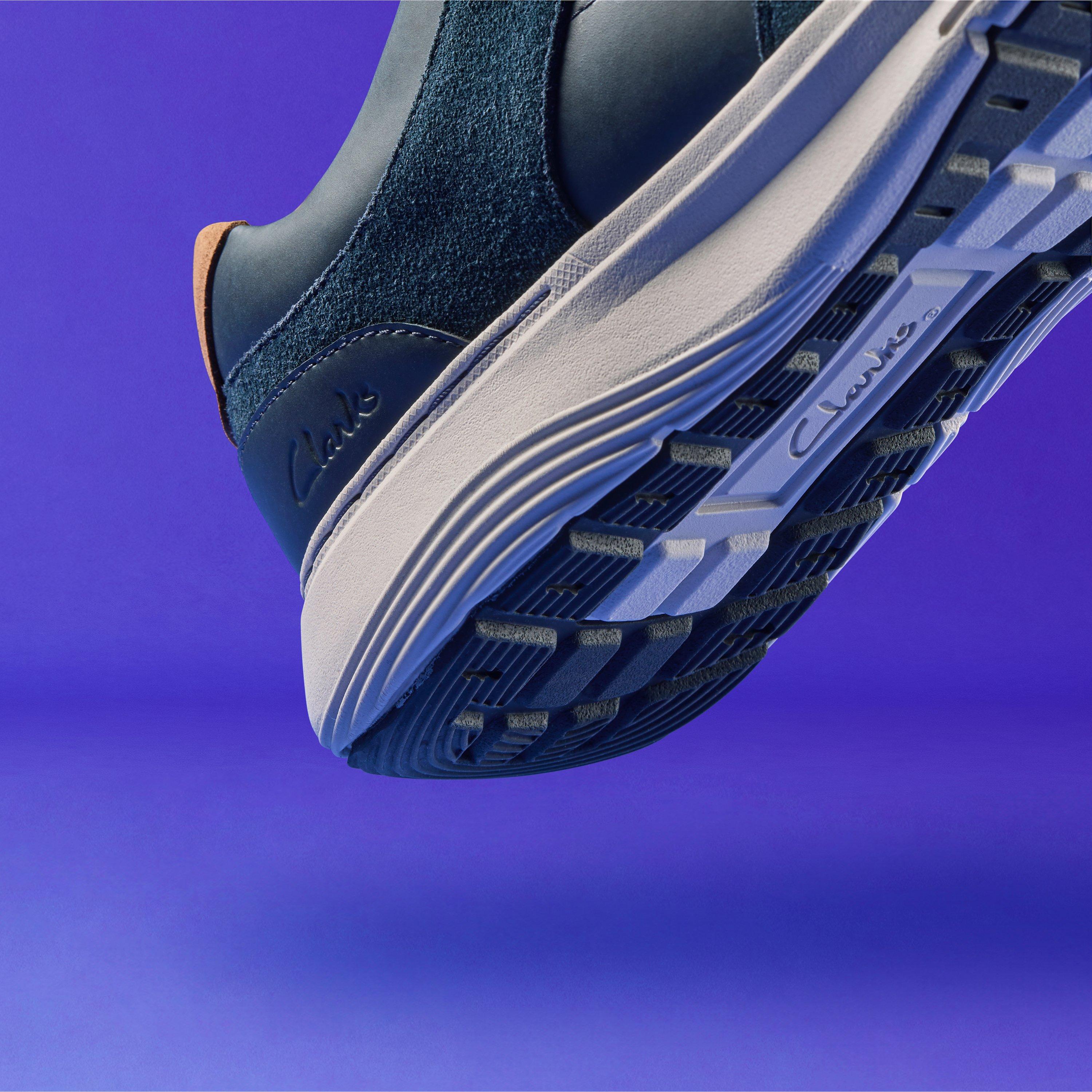 Mens Motion Trek Go Navy Sneakers | Clarks