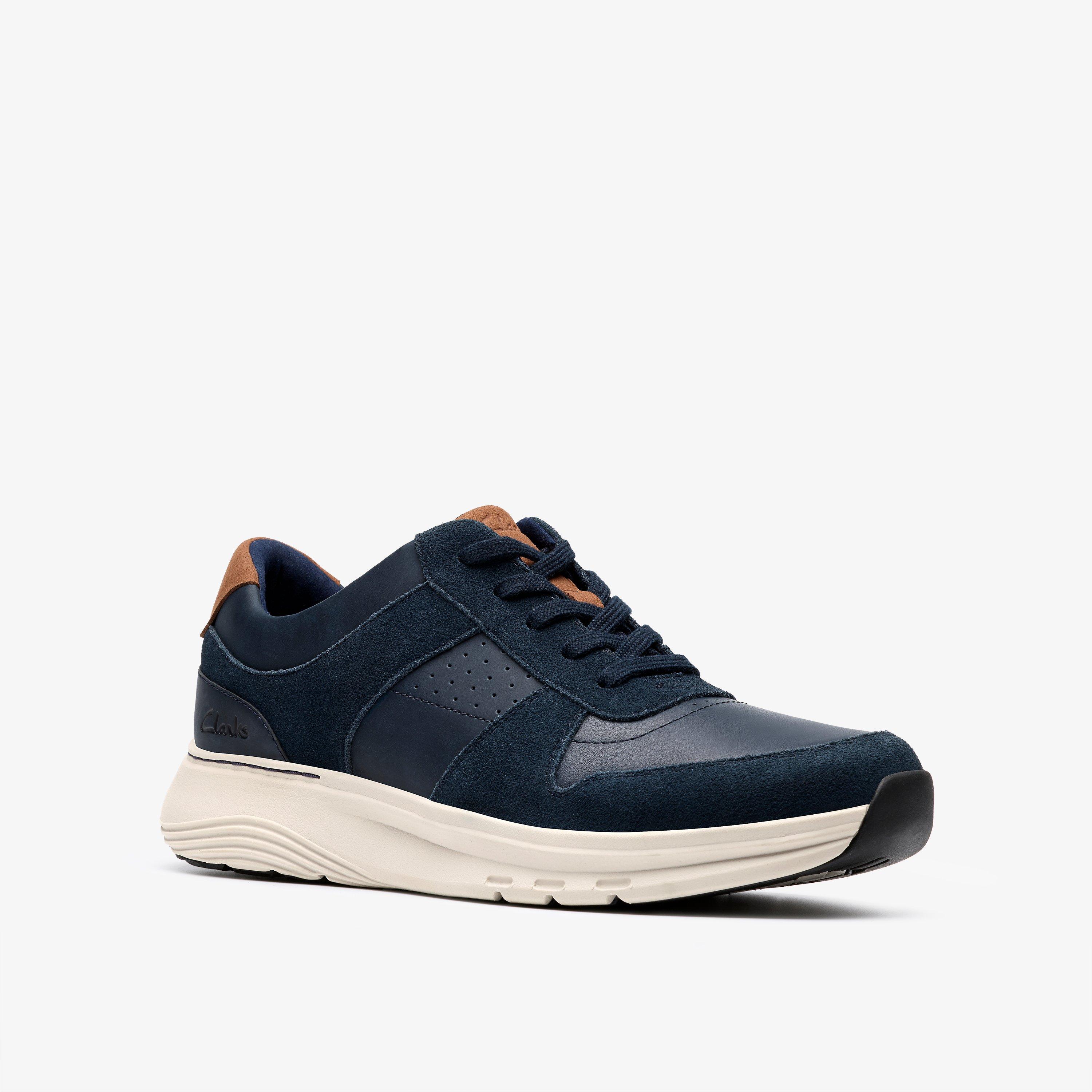 Mens Motion Trek Go Navy Sneakers | Clarks