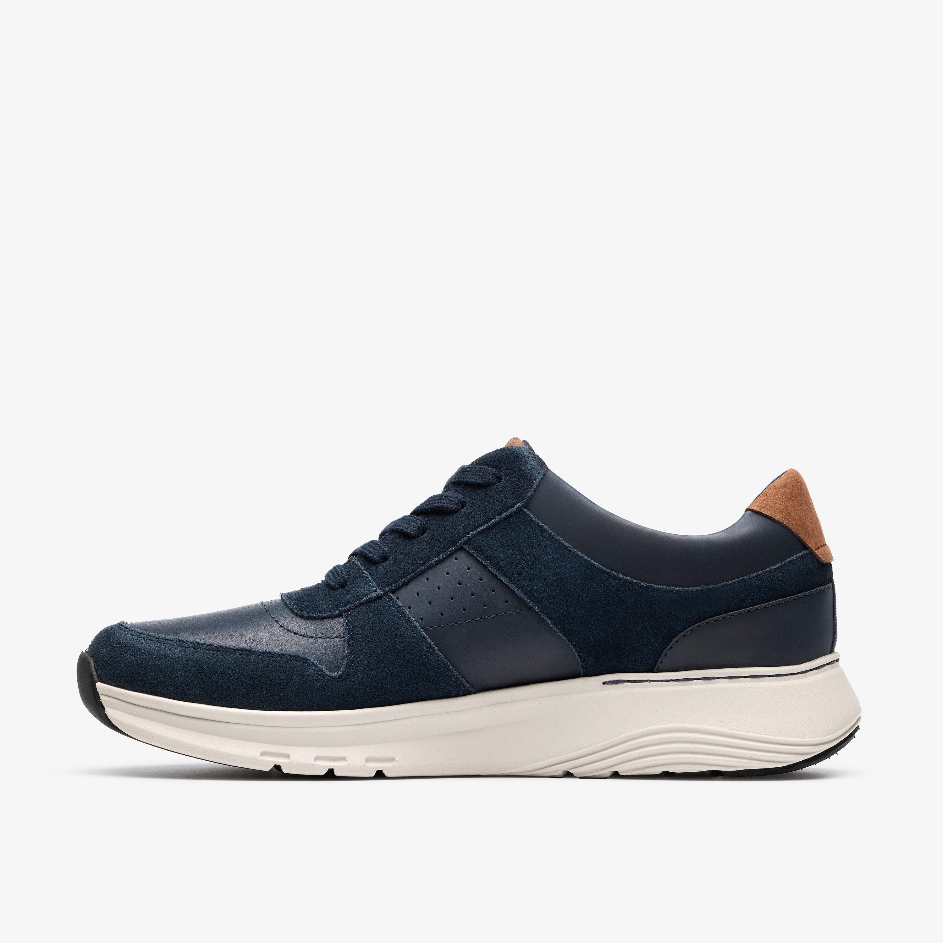 Mens Motion Trek Go Navy Sneakers | Clarks