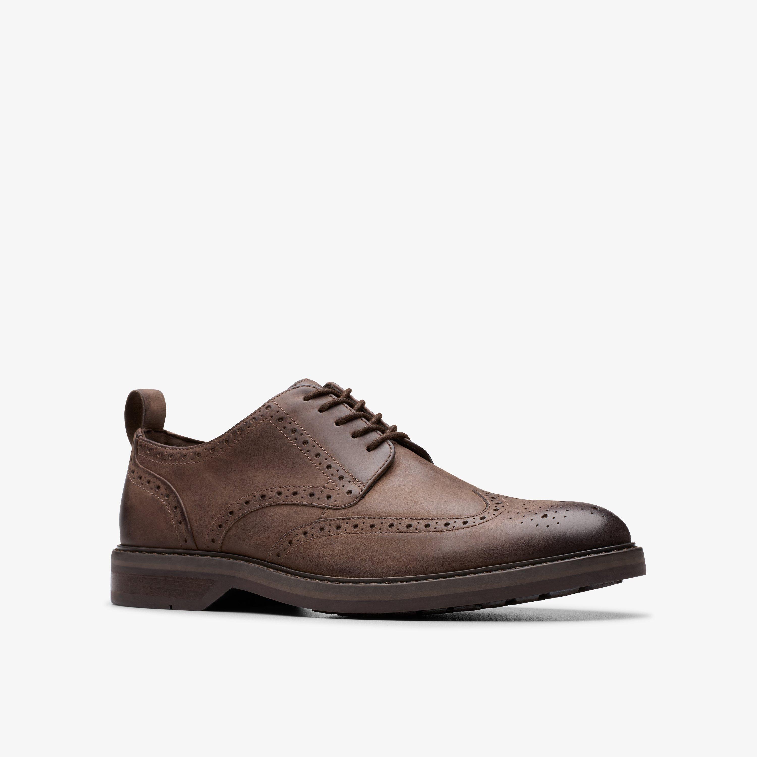 Mens Aldwin Limit Brown Leather None | Clarks