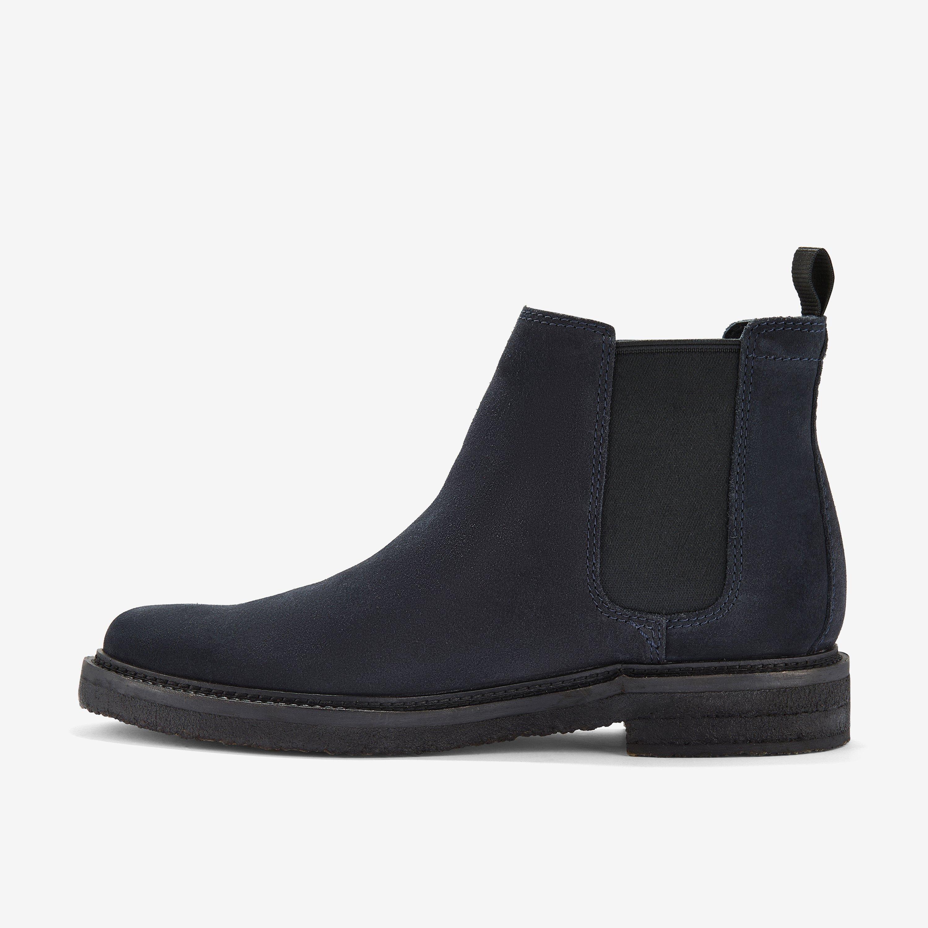 Bottes Chelsea Clarkdale Easy pour hommes en daim bleu marine | Clarks
