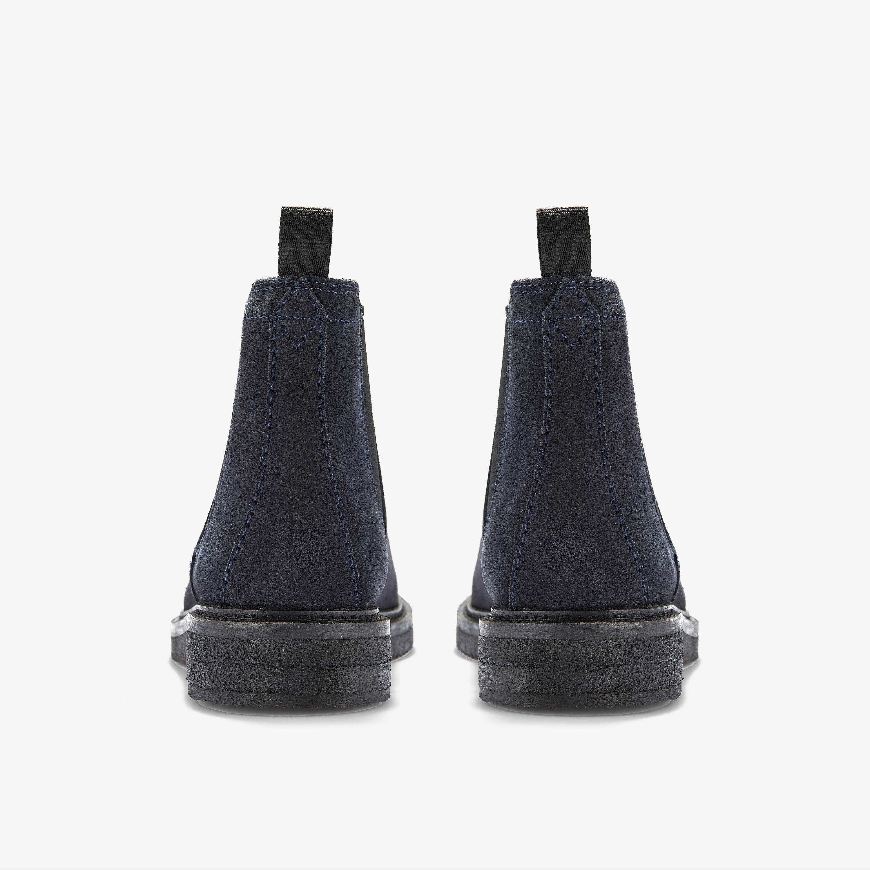 Mens Clarkdale Easy Chelsea Boot Navy Suede Chelsea Ankle Boots | Clarks