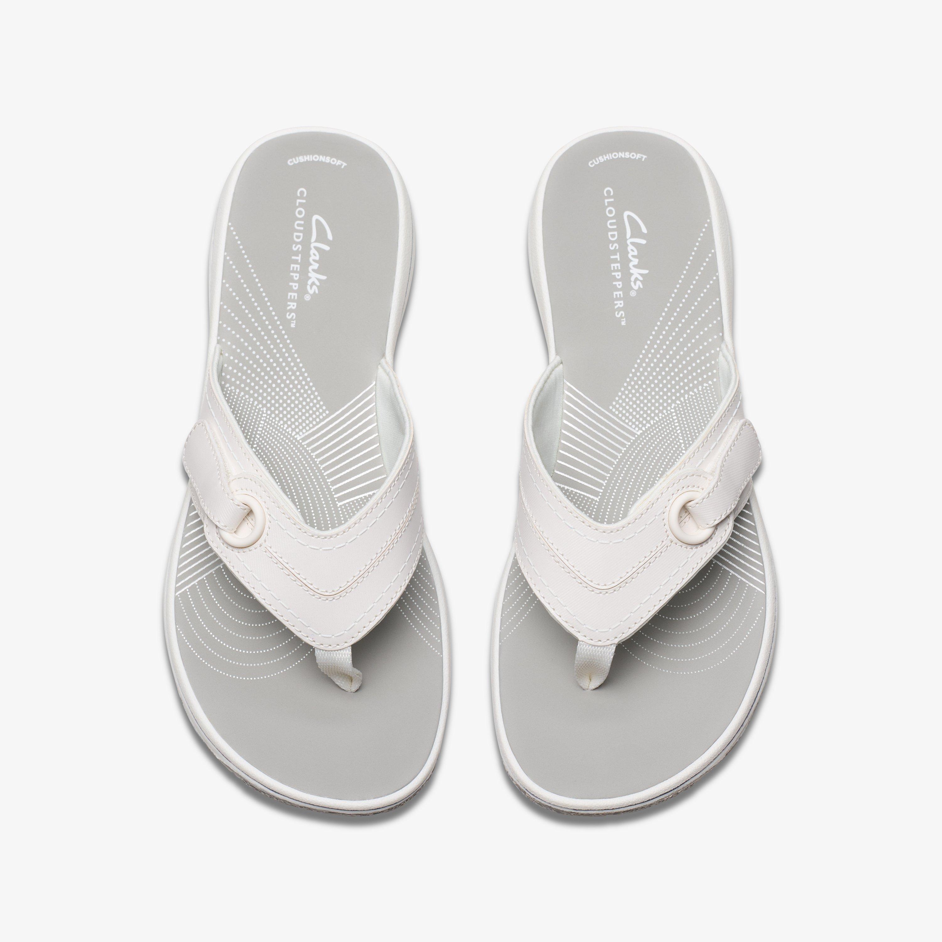 Womens Brinkley Reyna White Flat Sandals, Flip Flops Sandals | Clarks UK