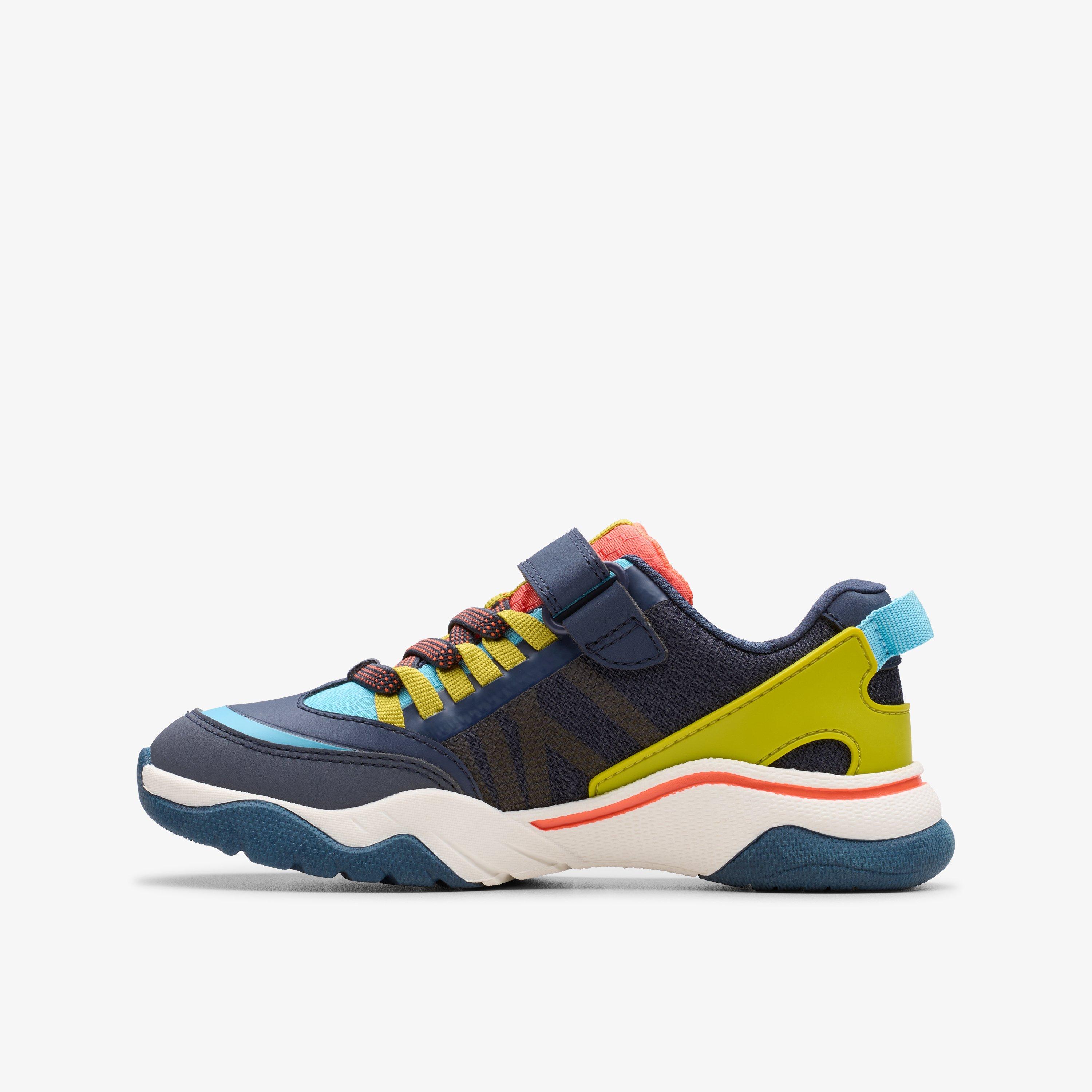 Boys, Girls, Kids Unisex Feather Track Kid Navy Combination Trainers ...