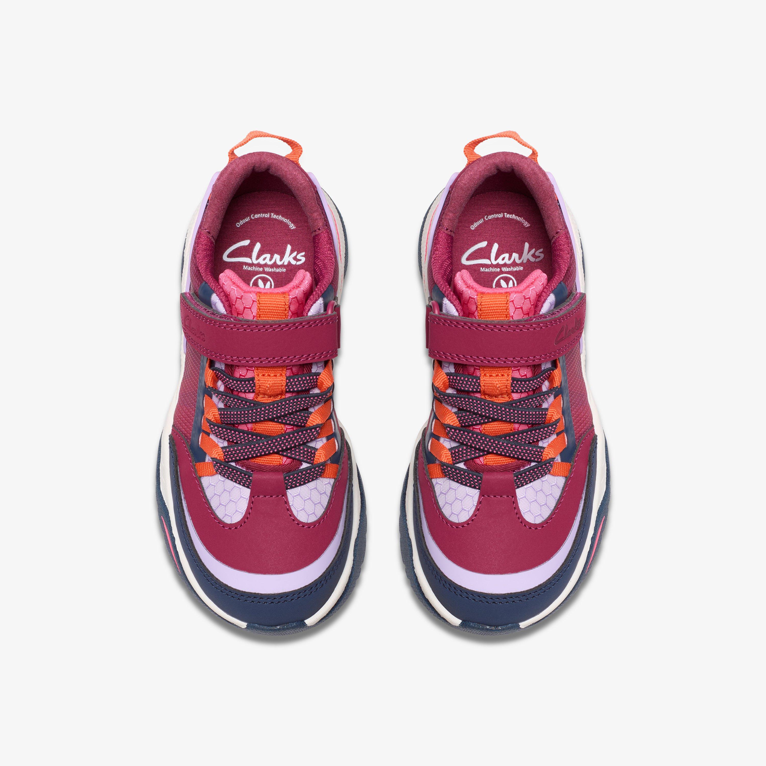 Girls Feather Track Kid Berry Combination Trainers | Clarks