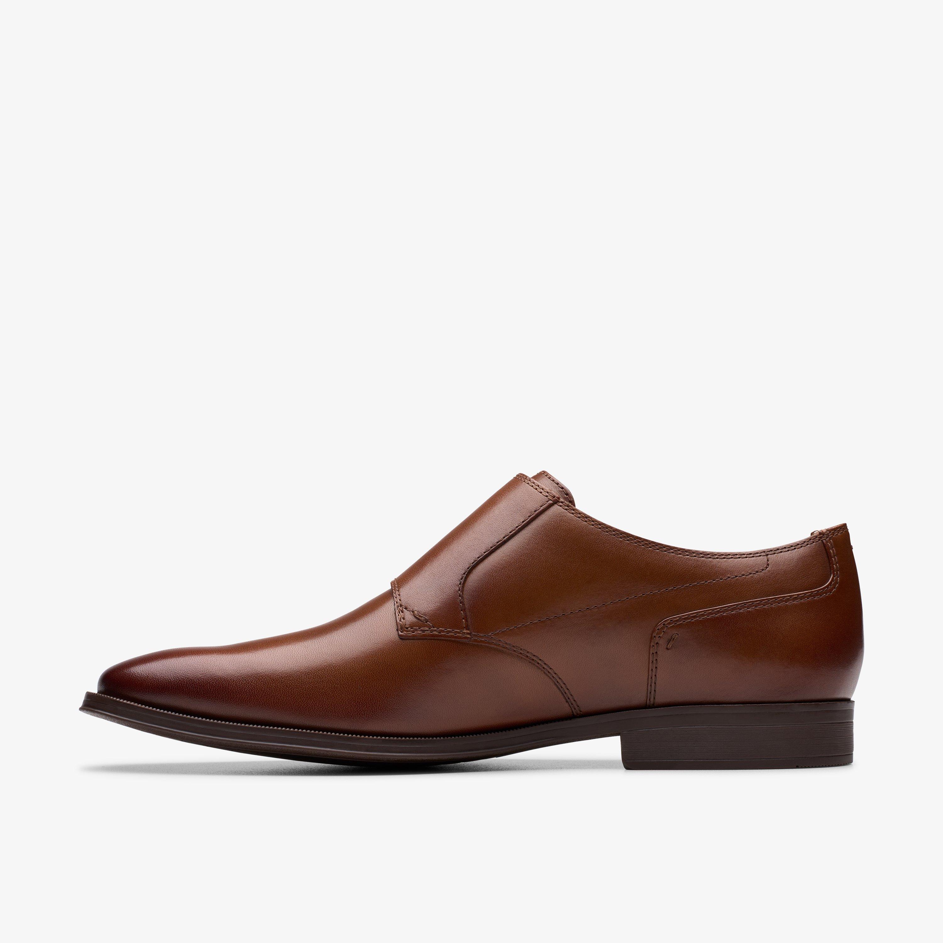 Mens Paulton Monk Tan Leather Monk Shoes | Clarks UK