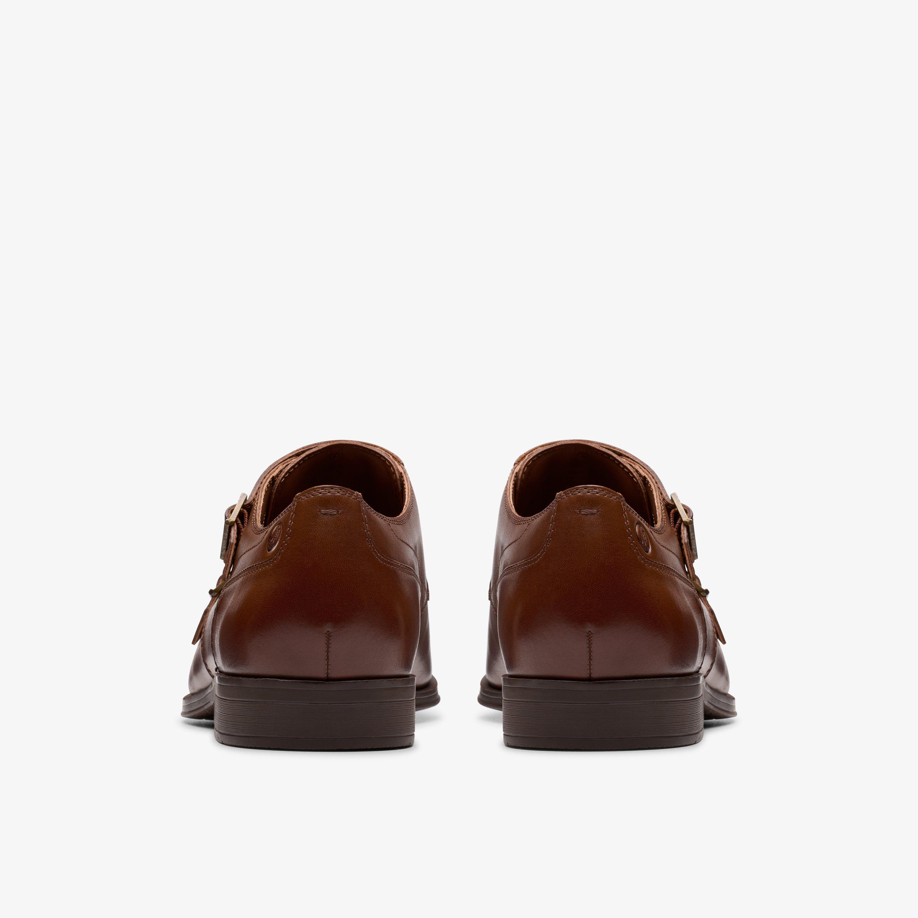 Mens Paulton Monk Tan Leather Monk Shoes | Clarks UK