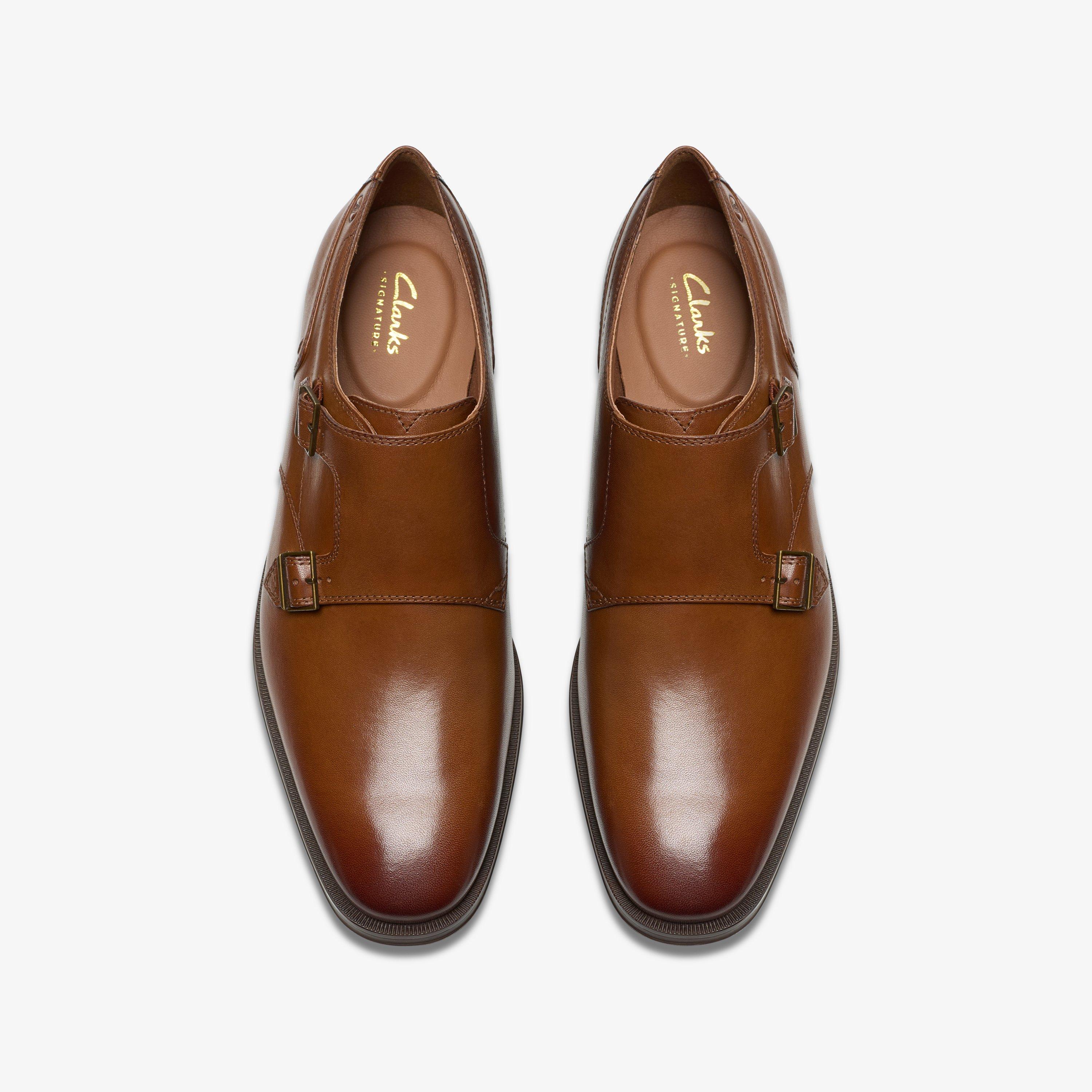 Mens Paulton Monk Tan Leather Monk Shoes | Clarks UK