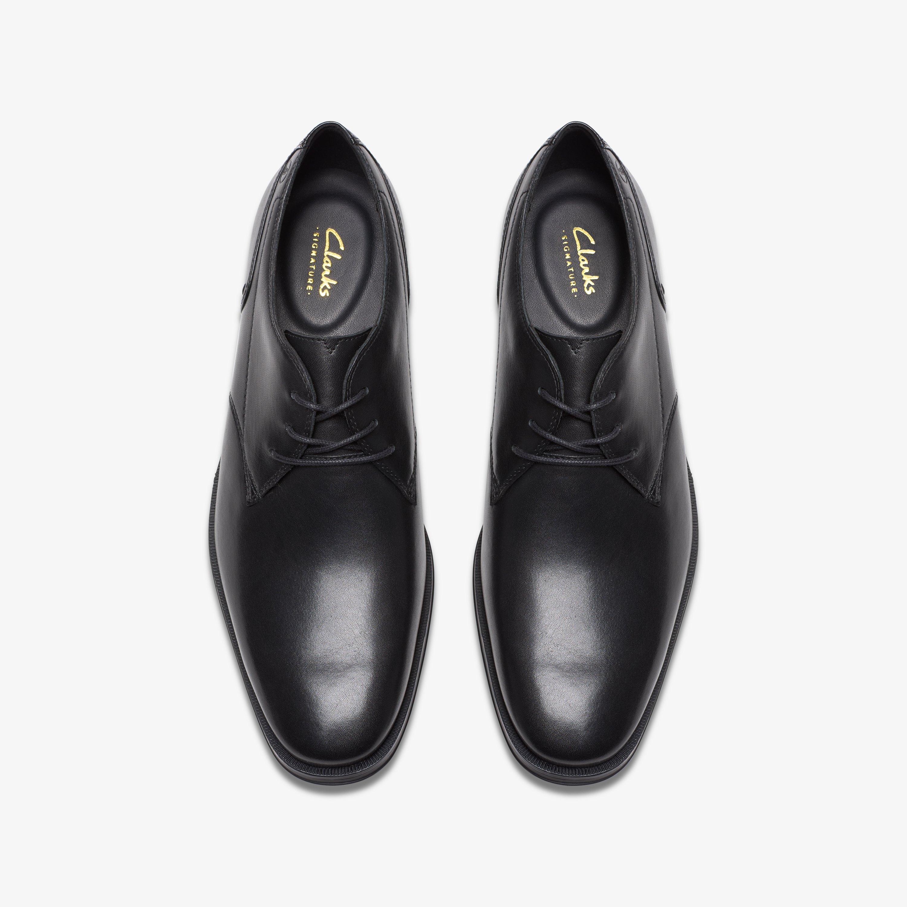 Mens Paulton Lace Black Derby Lace Up Shoes | Clarks