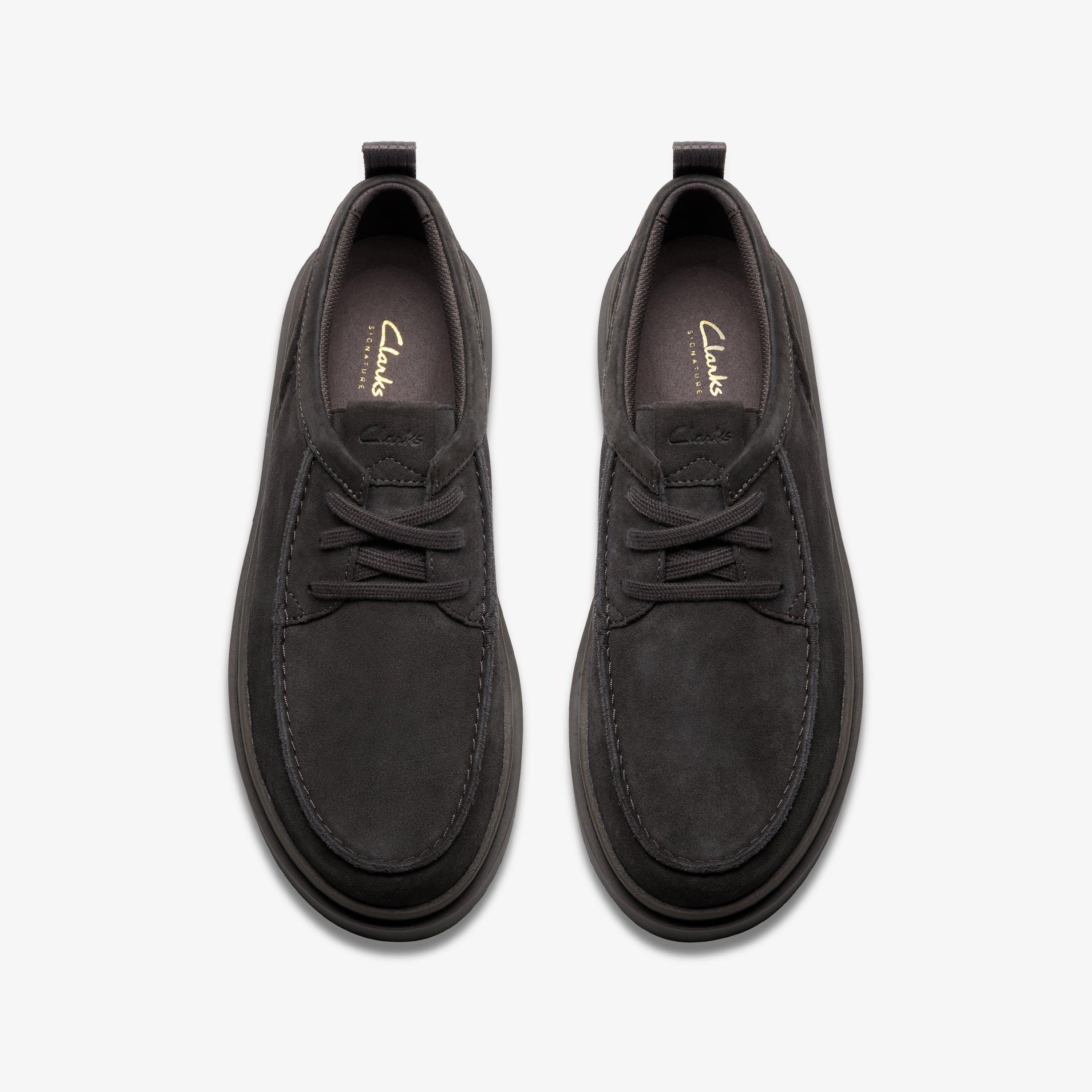 Mens Polden Moc Dark Grey Suede Shoes | Clarks