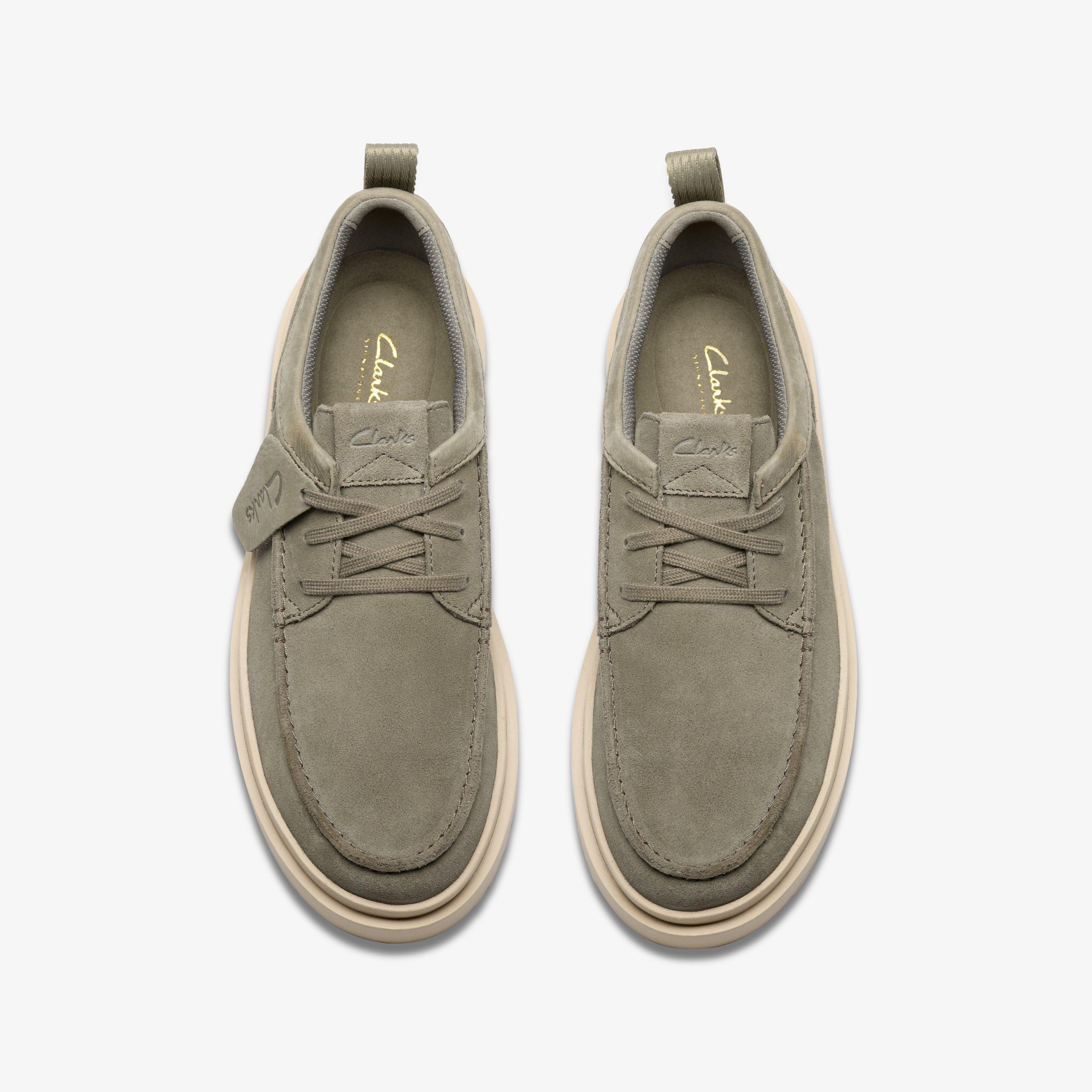 Mocasines con cordones de gamuza salvia para hombres Polden Moc | Clarks