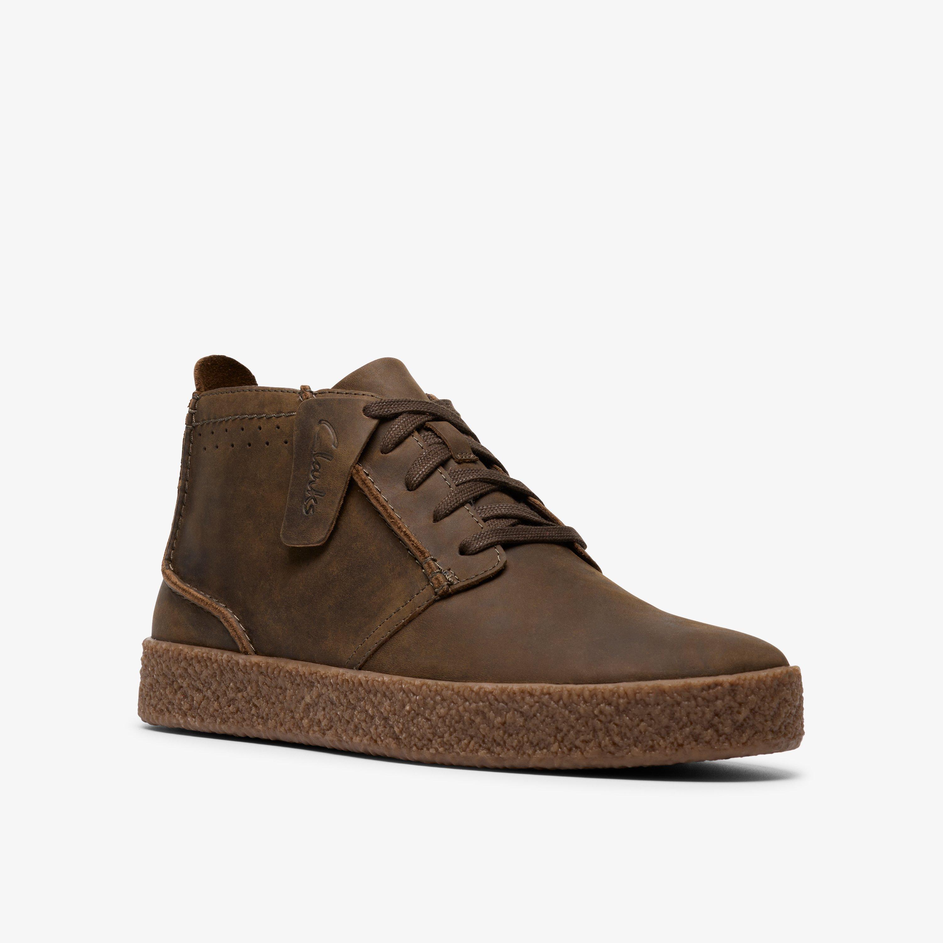 Chaussures Streethill Mid en nubuck kaki pour hommes | Clarks