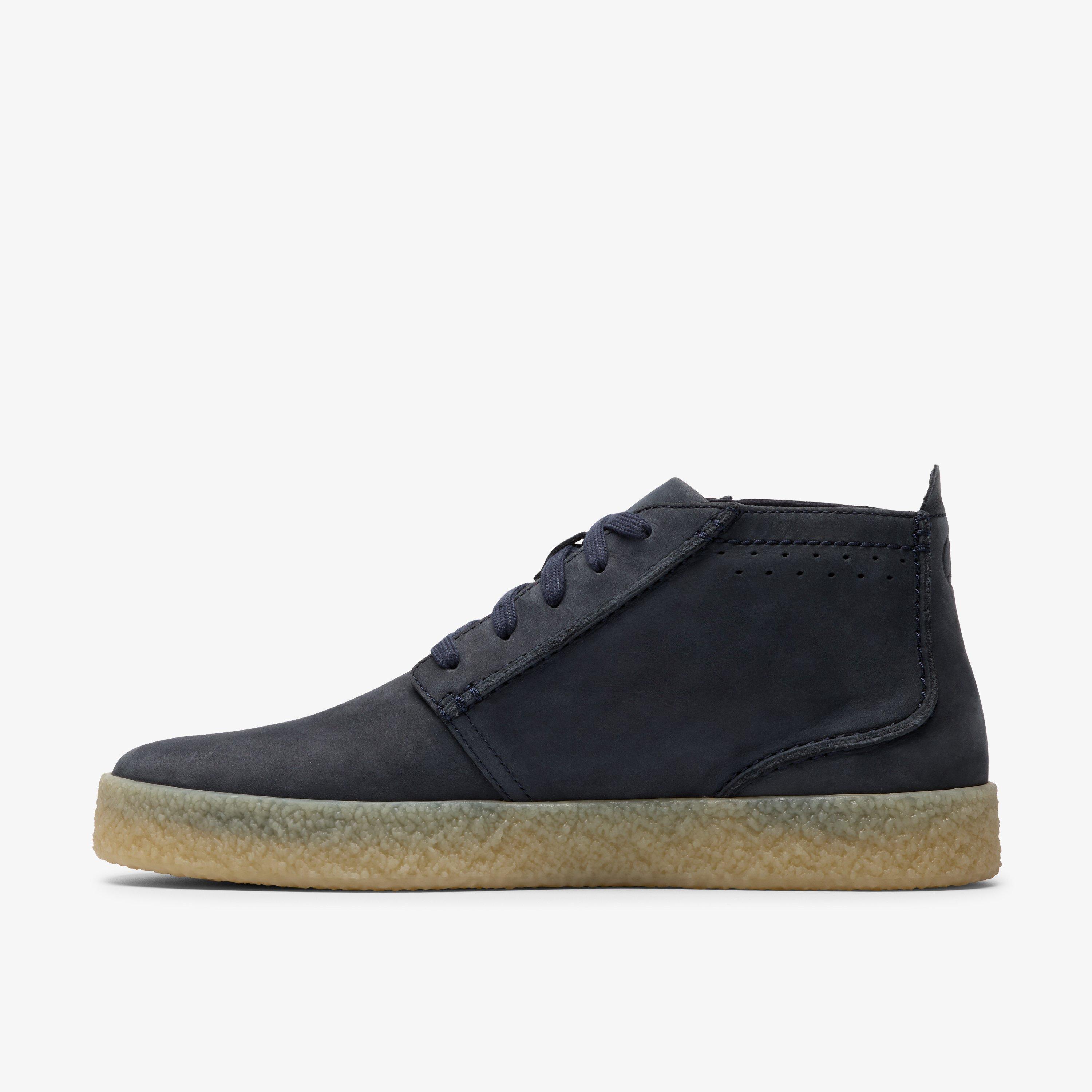 Botas de tobillo de nobuck azul marino para hombres Streethill Mid | Clarks