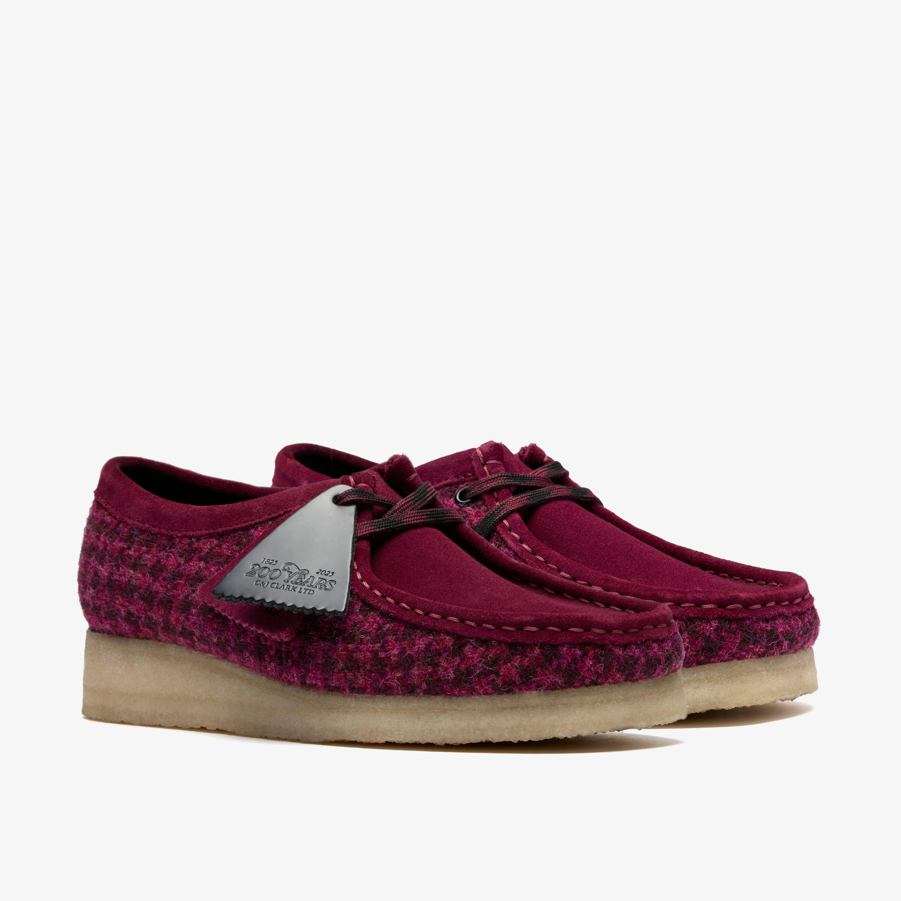 Womens Purple Tweed Wallabees | Clarks