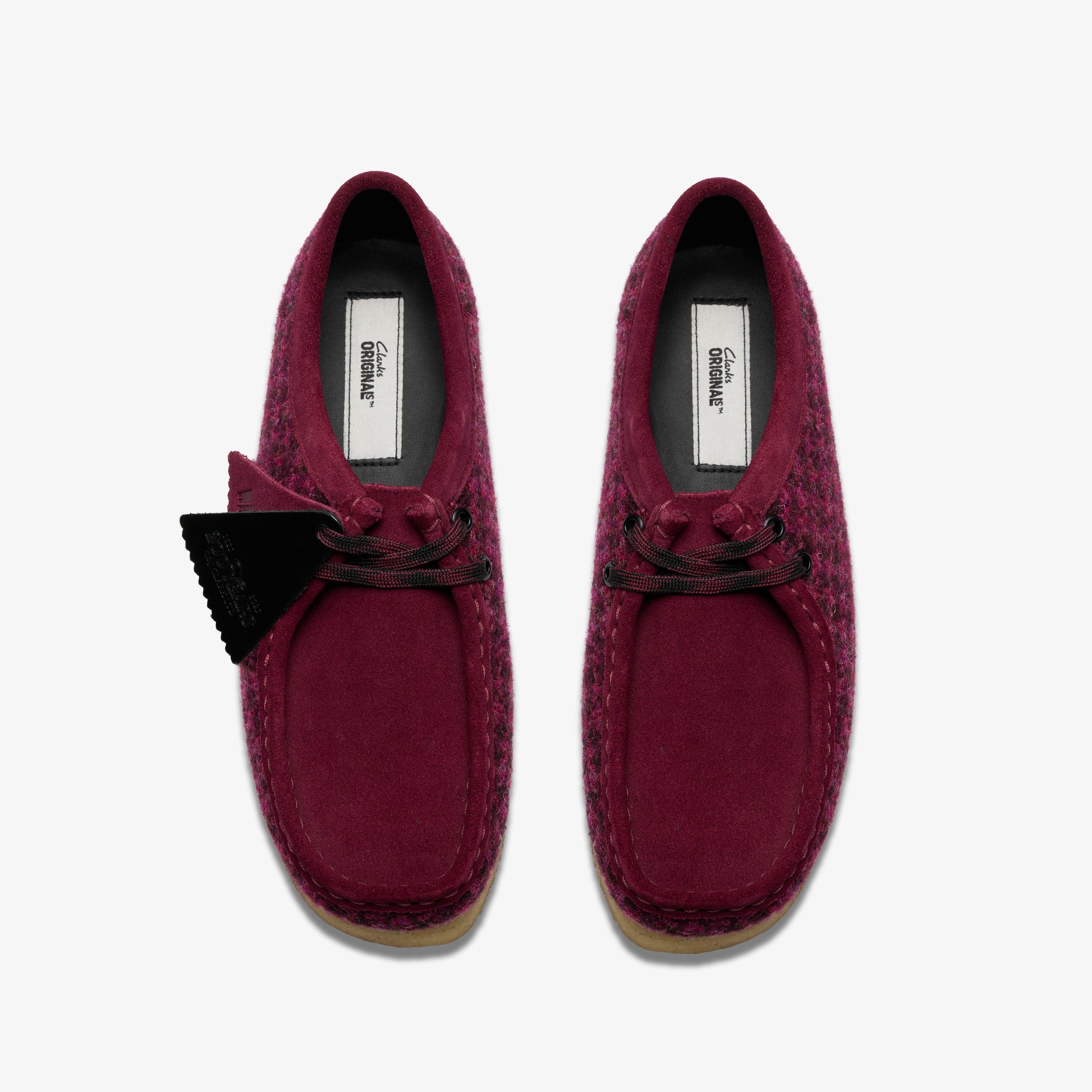 Chaussures à lacets Wallabee en combinaison de tweed violet pour femmes ...