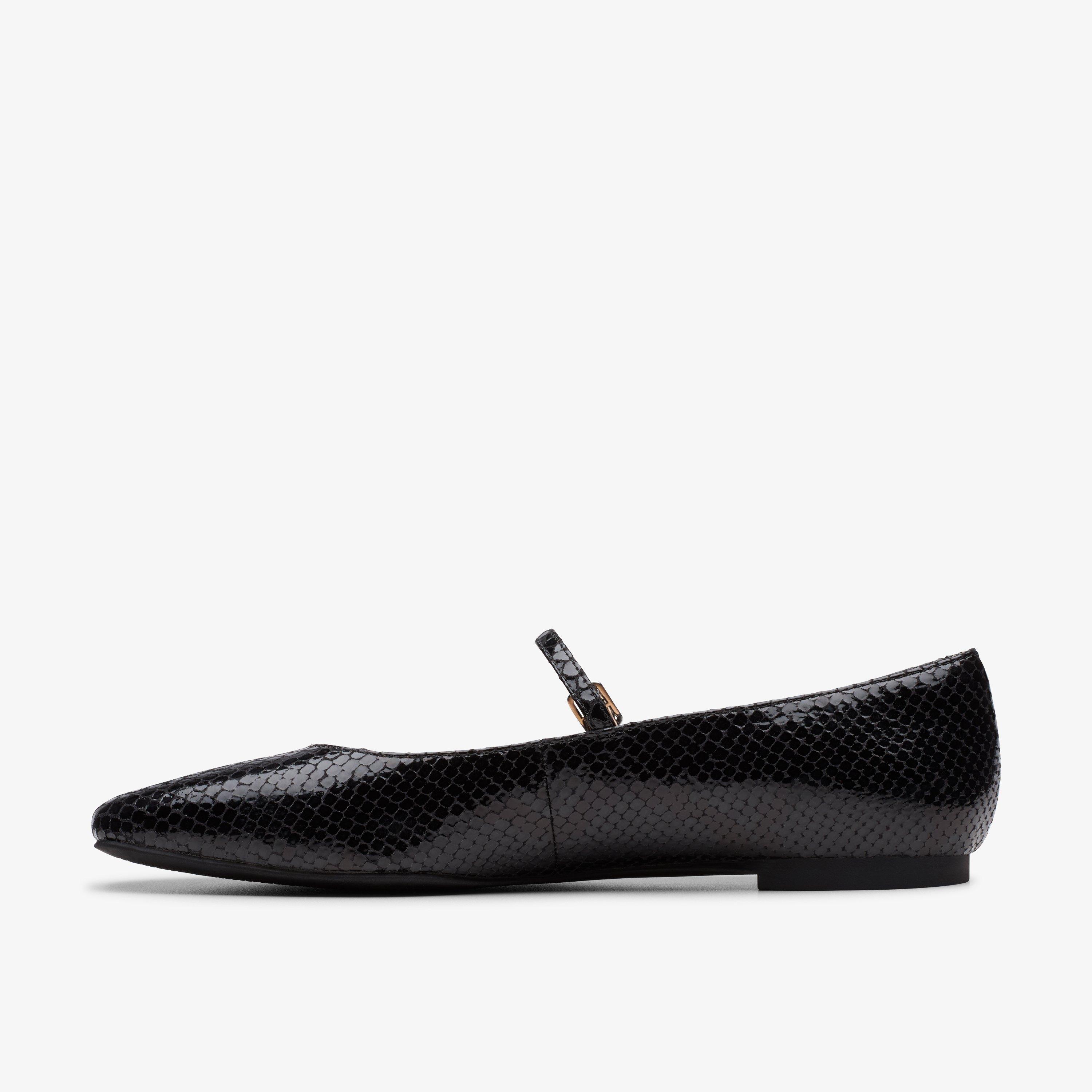Ballerines Mary Jane Noires en Cuir pour Femmes Emelina Gem | Clarks