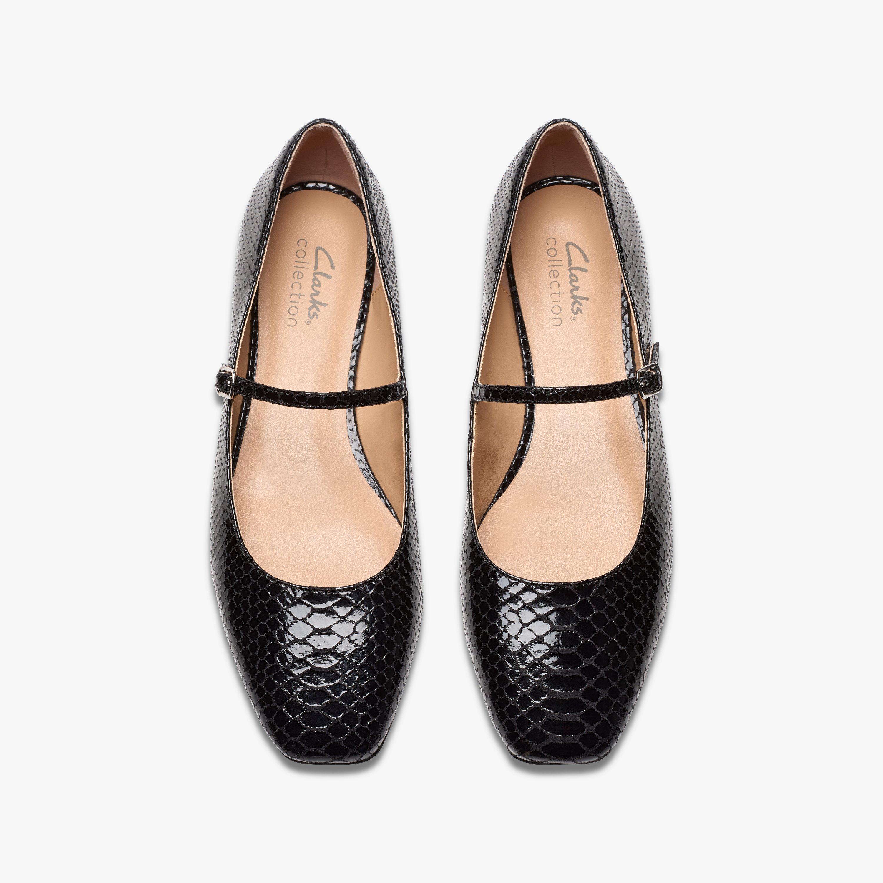 Womens Emelina Gem Black Ballet Pump Mary Jane Shoes | Clarks