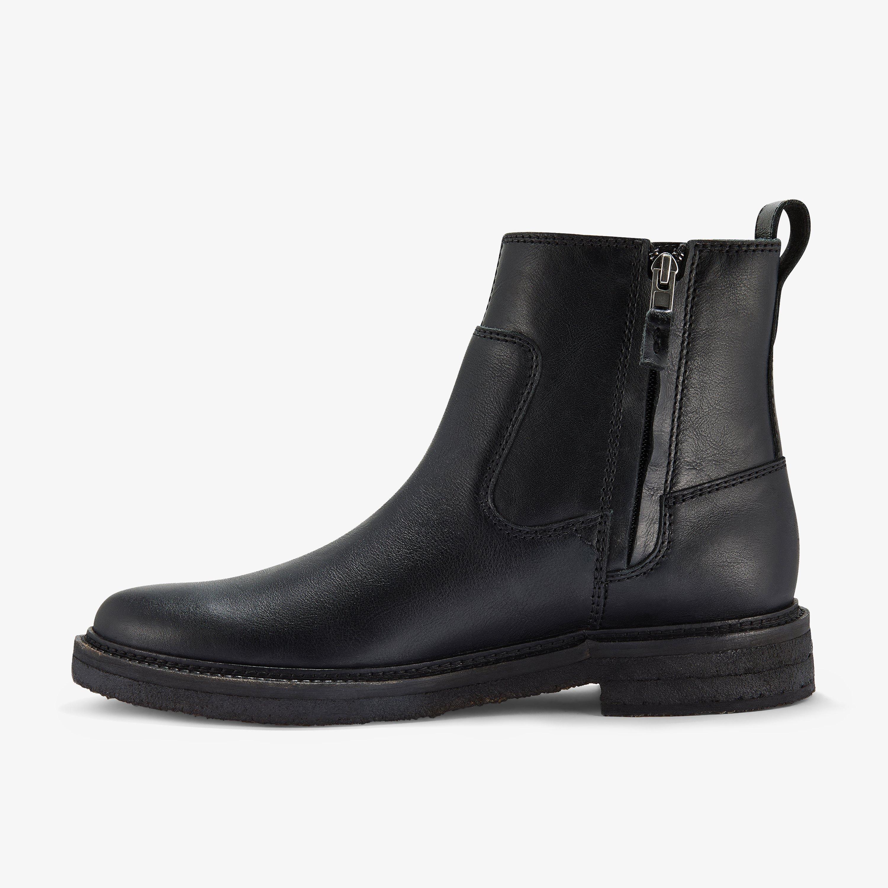 Botas de tobillo Chelsea de cuero negro para hombres Clarkdale Boot ...