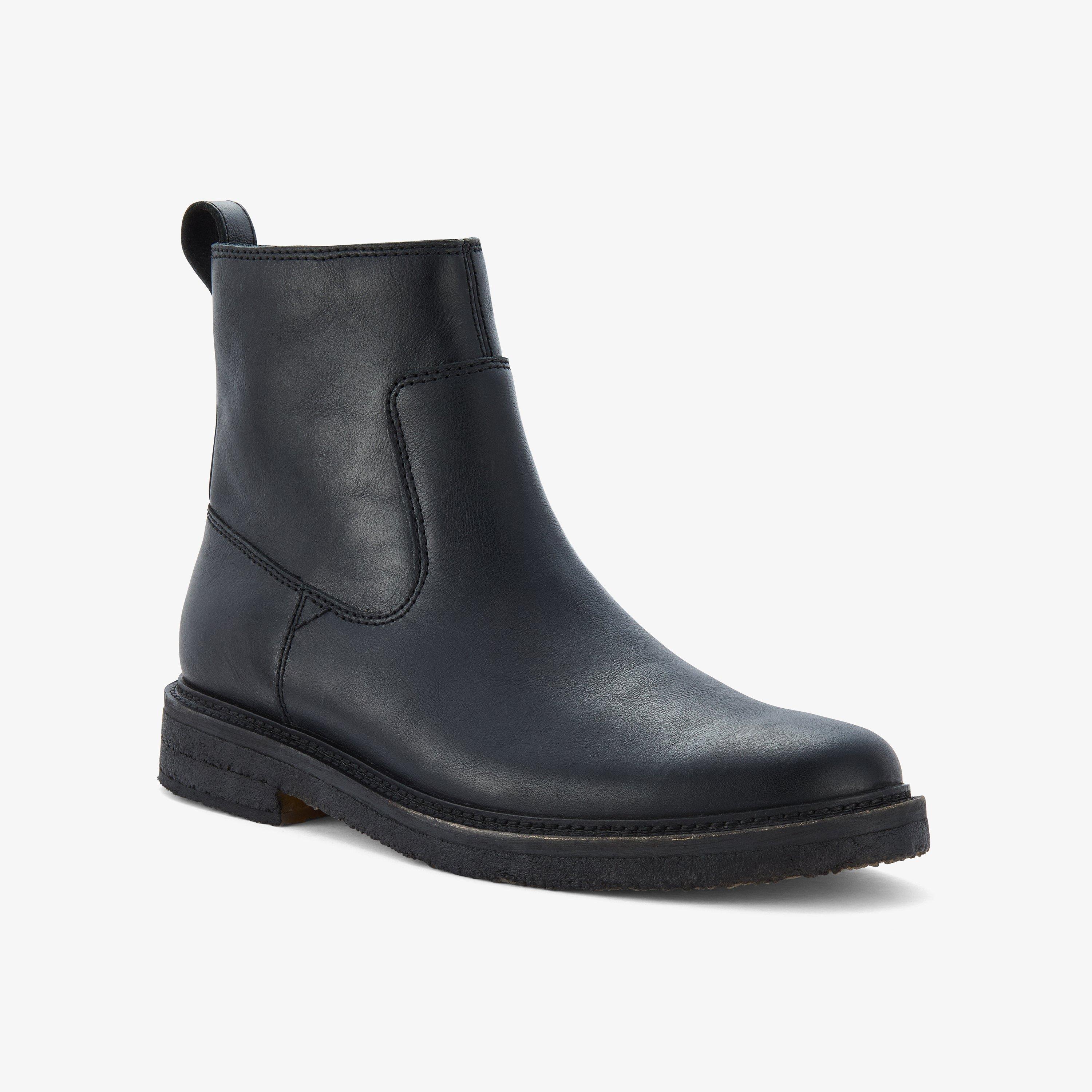 Mens Clarkdale Boot Black Leather Chelsea Boots | Clarks