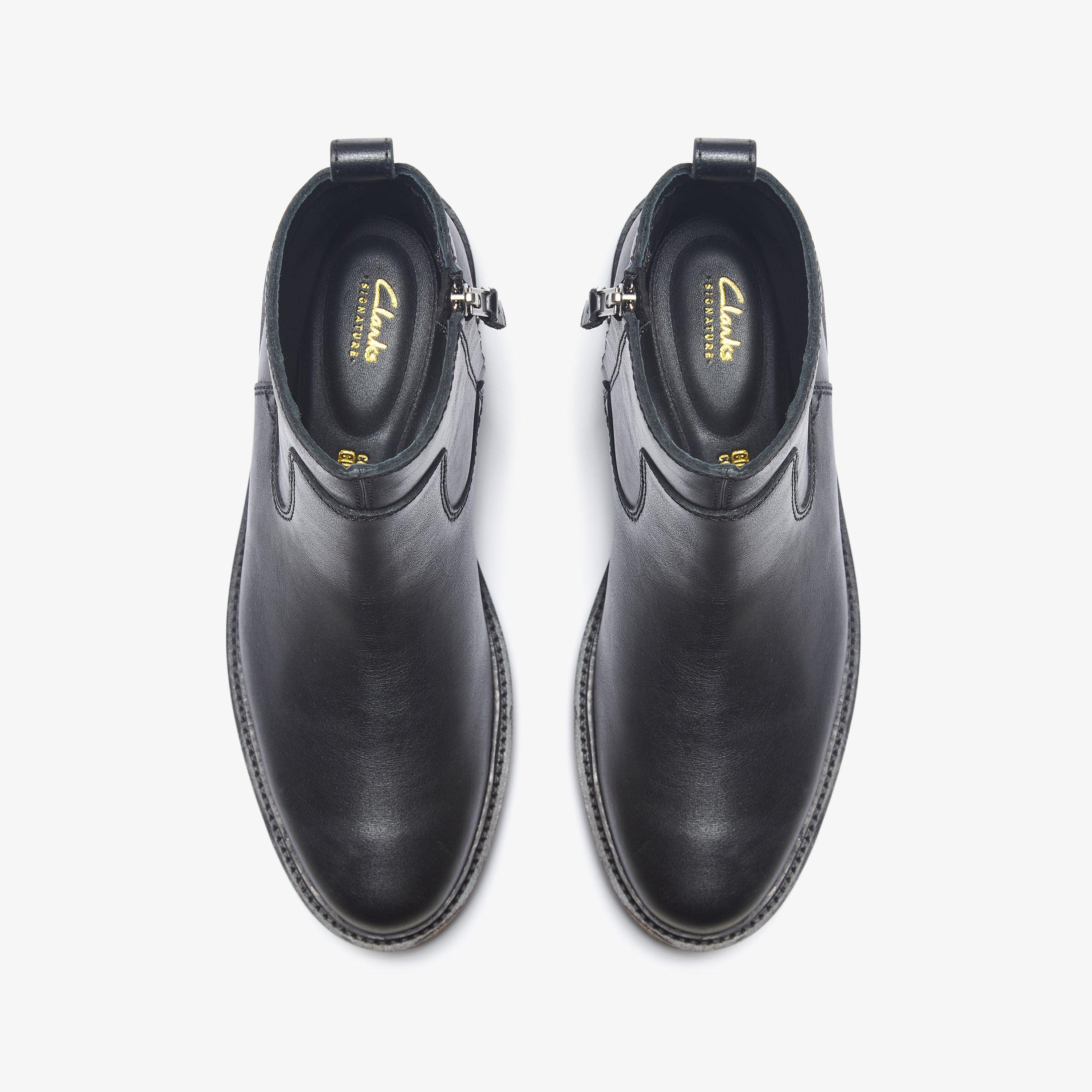 Botas de tobillo Chelsea de cuero negro para hombres Clarkdale Boot ...