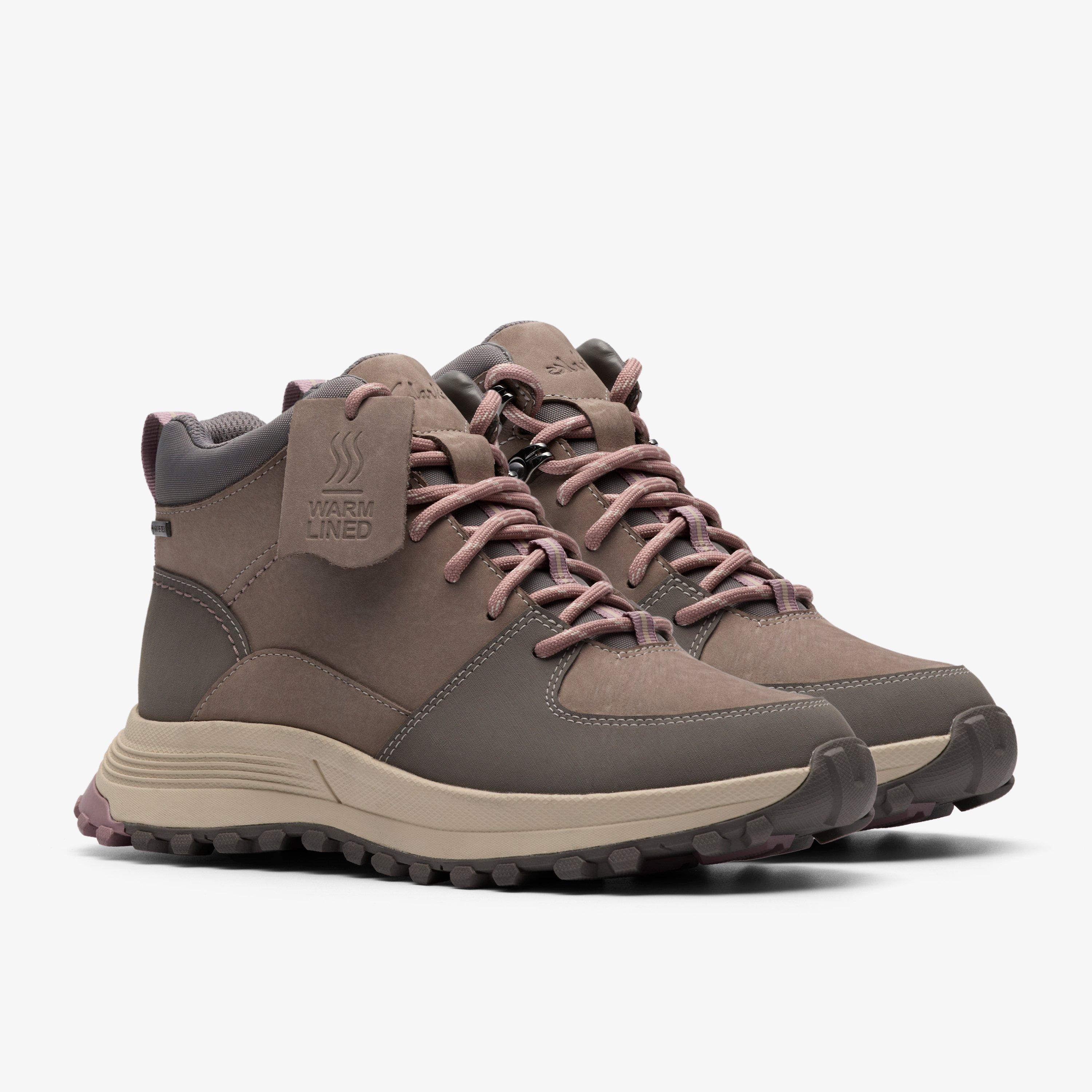 Womens ATL Trek Boot GORE-TEX Grey Warmlined Combination Ankle Boots, Walking Boots | Clarks UK