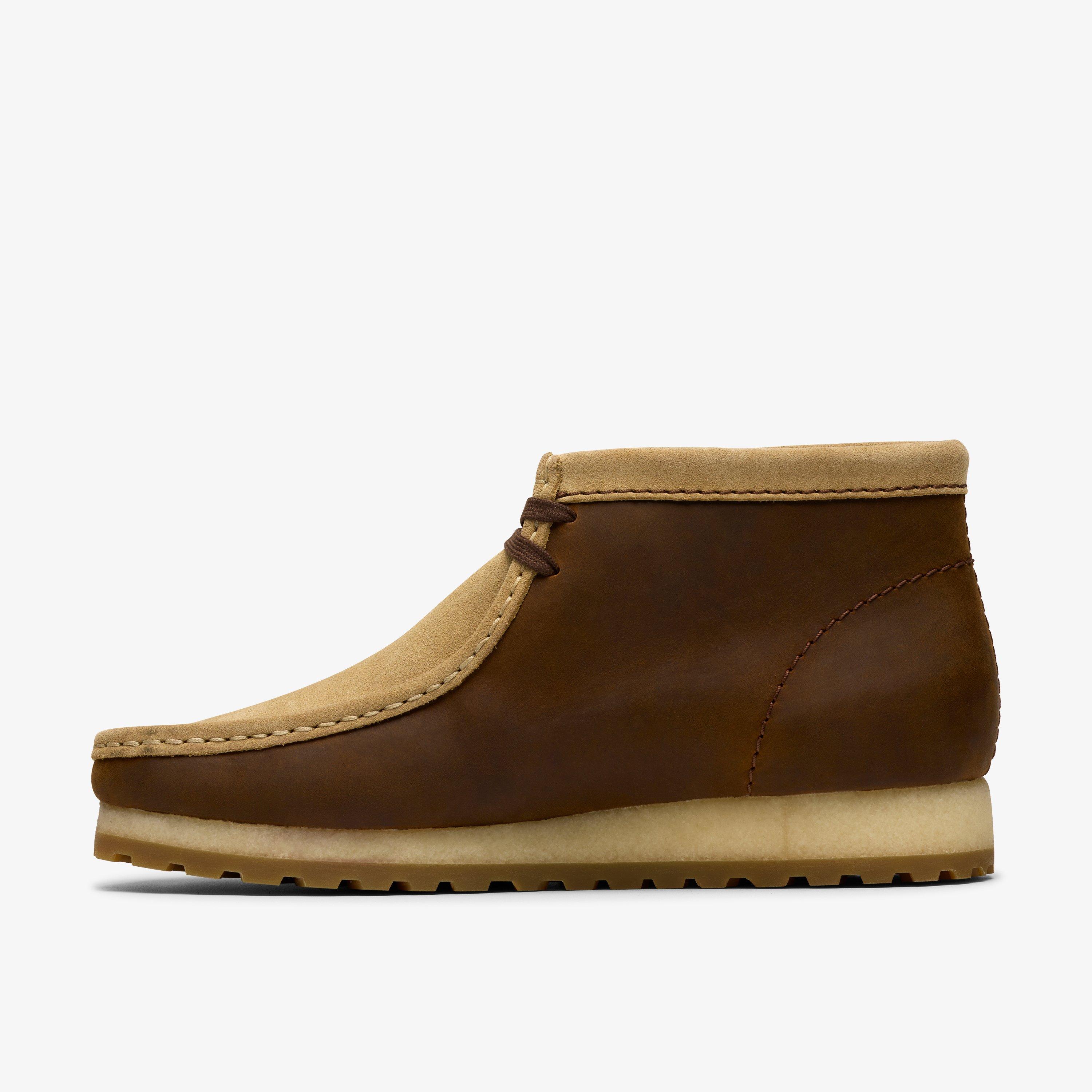 Mens Wallabee Boot RB Beeswax Combination Ankle Wallabee Boots | Clarks
