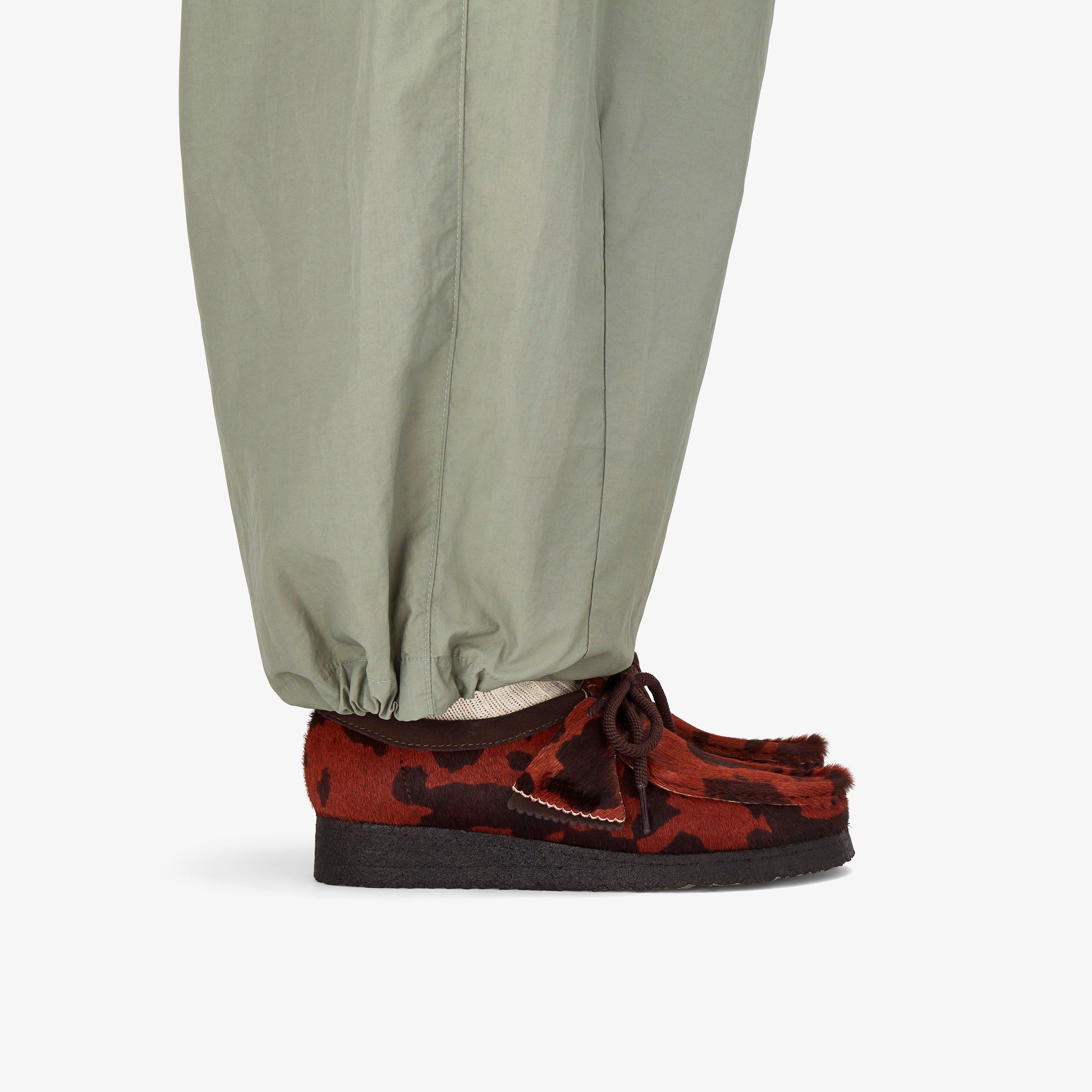 Mens Wallabee Brown Cow Print Wallabees | Clarks