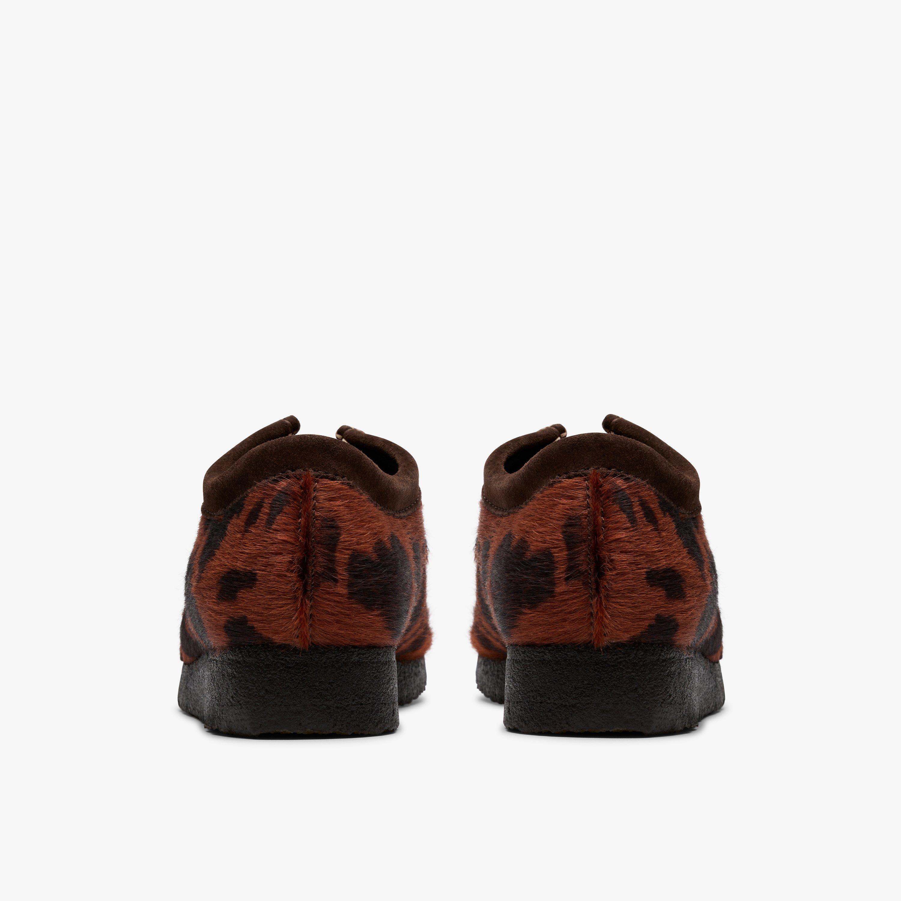 Mens Wallabee Brown Cow Print Wallabees | Clarks