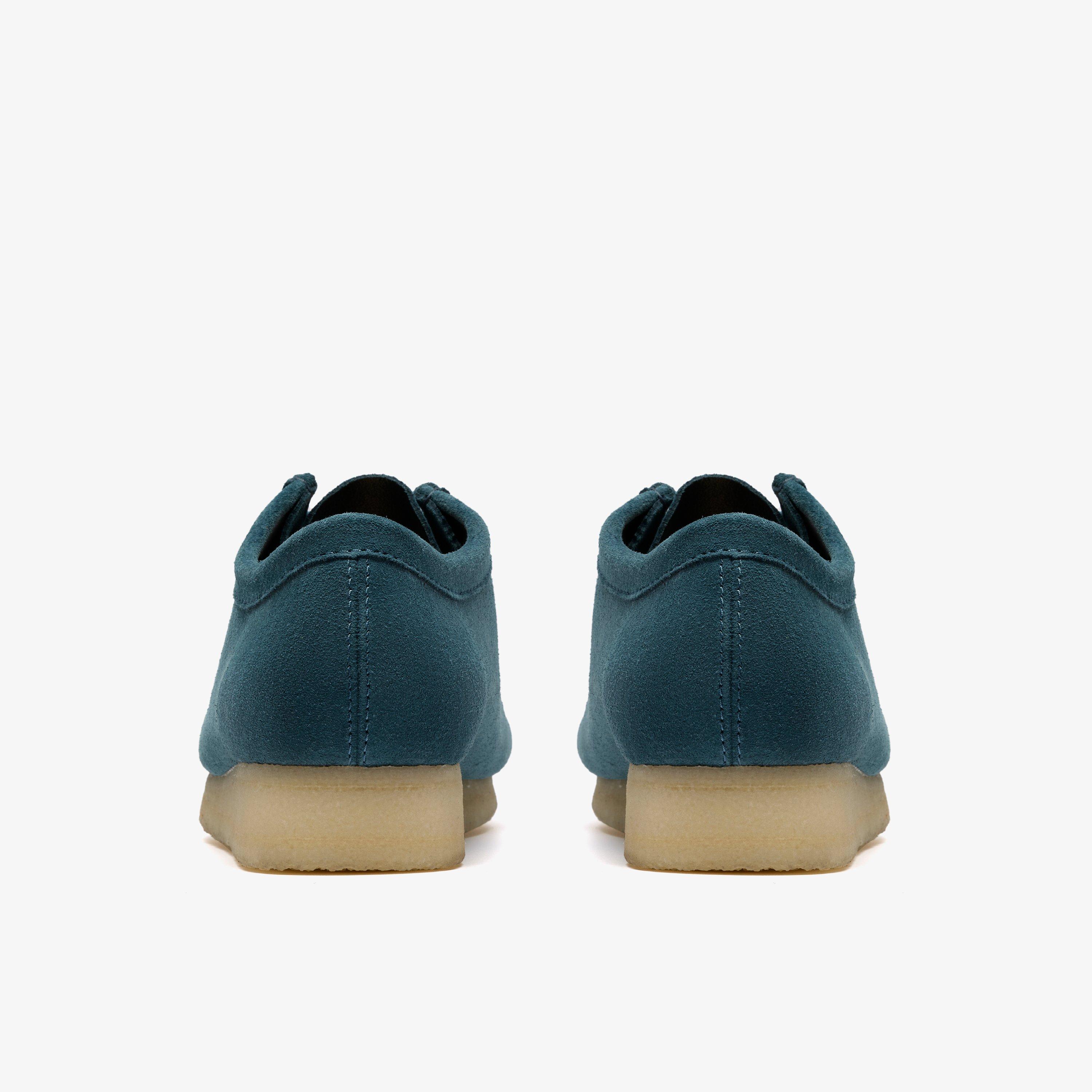 Mens Wallabee Mid Blue Suede Shoes| Clarks
