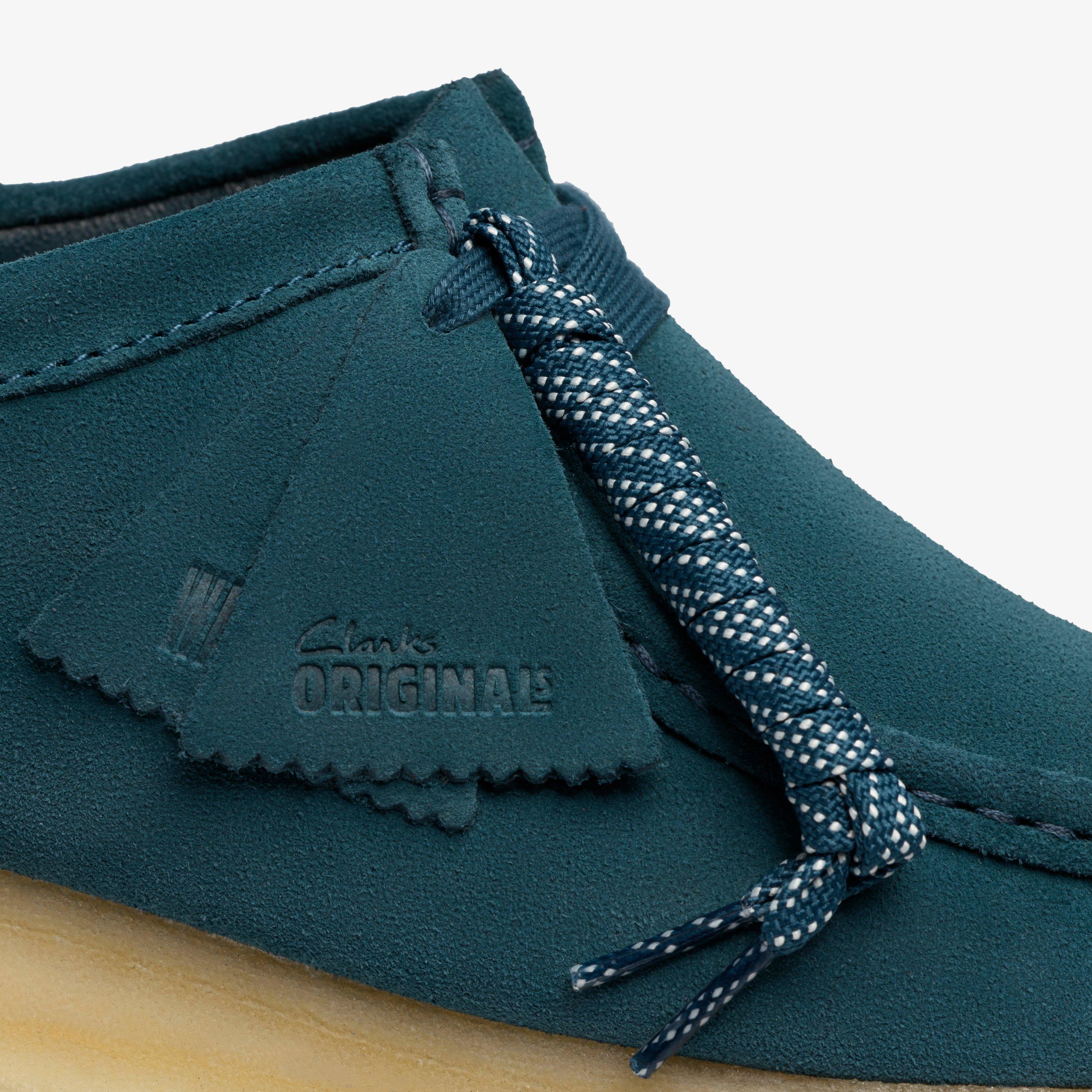 Mens Wallabee Mid Blue Suede Shoes| Clarks