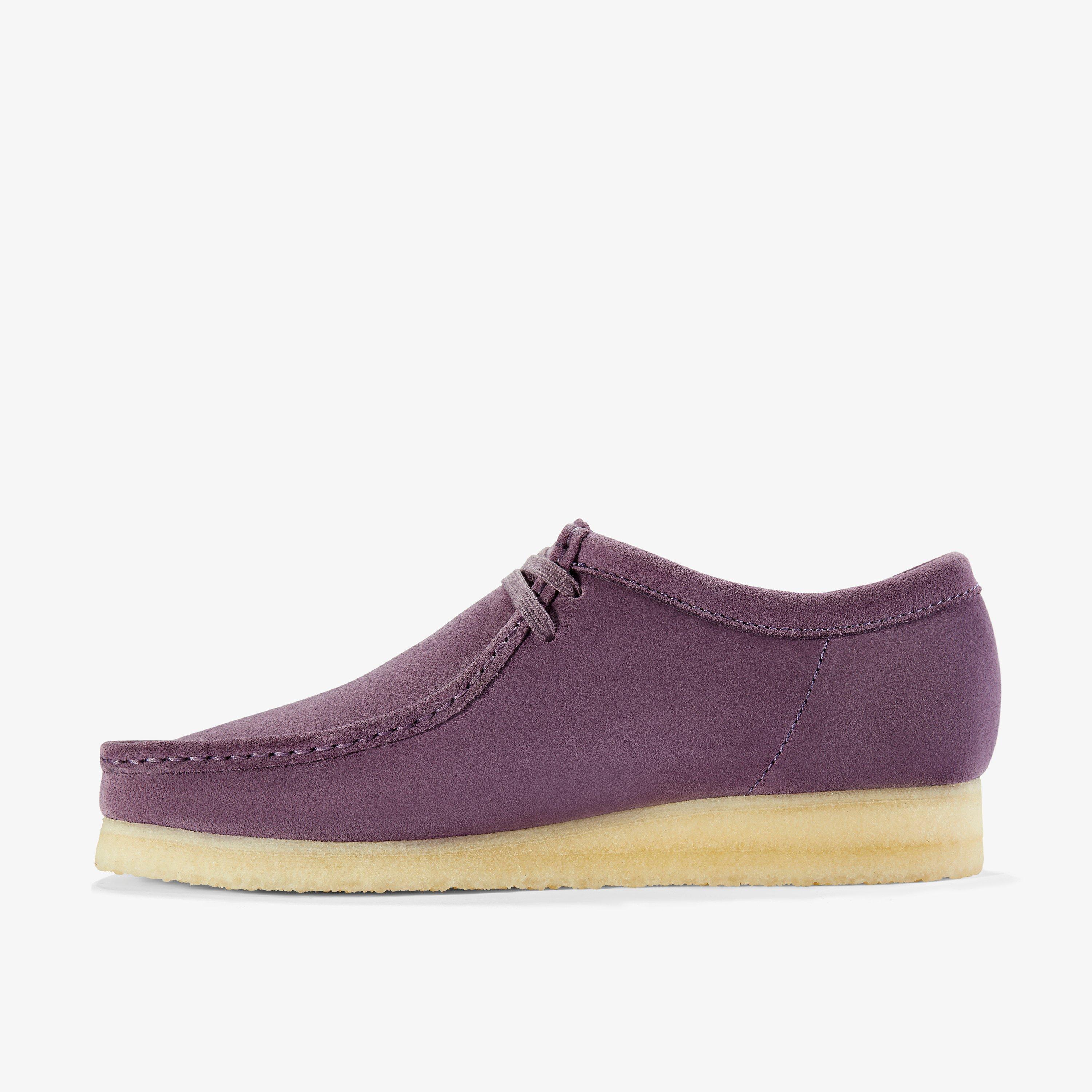 Mens Wallabee Plum Suede Shoes| Clarks