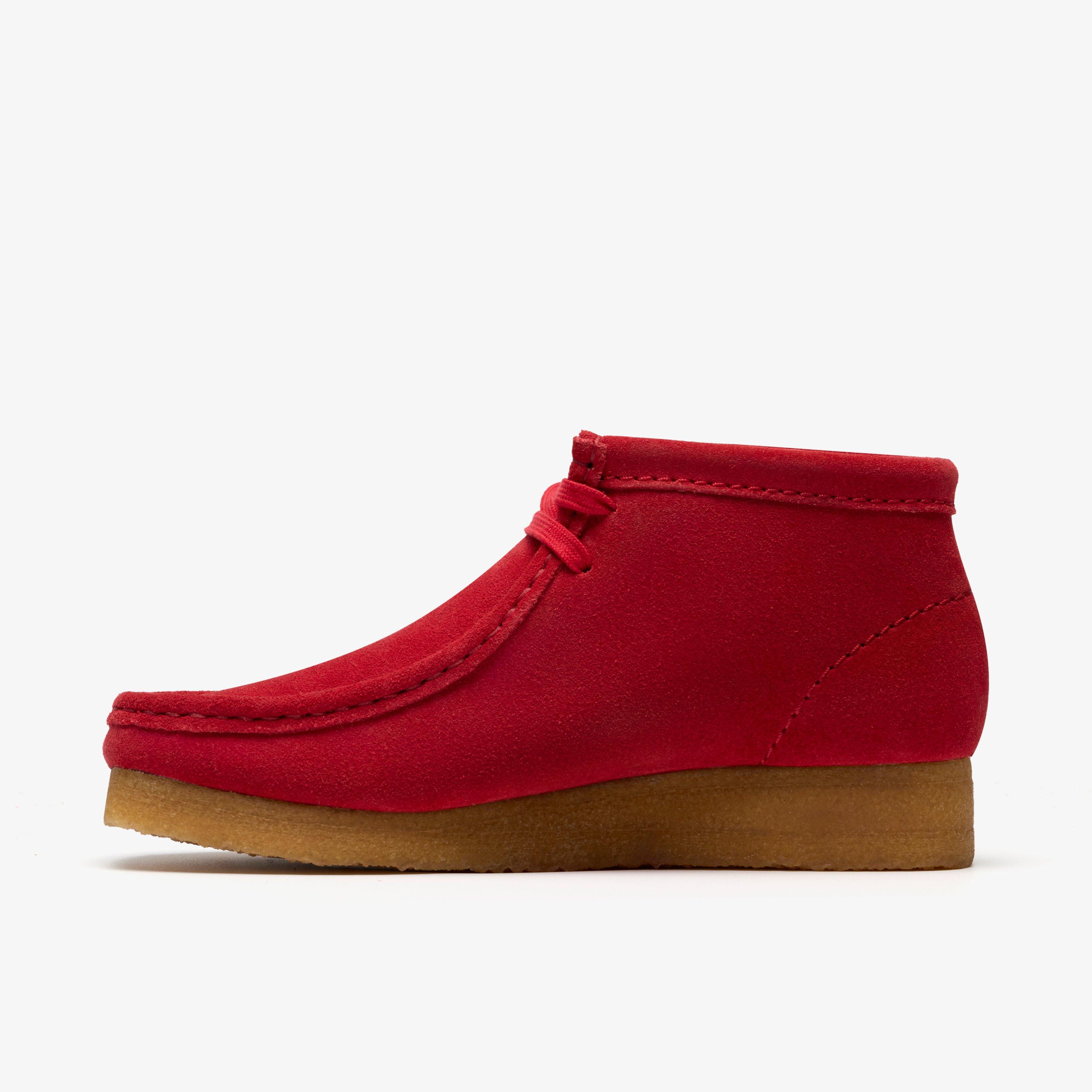 Womens Wallabee Boot Red Suede Wallabee | Clarks