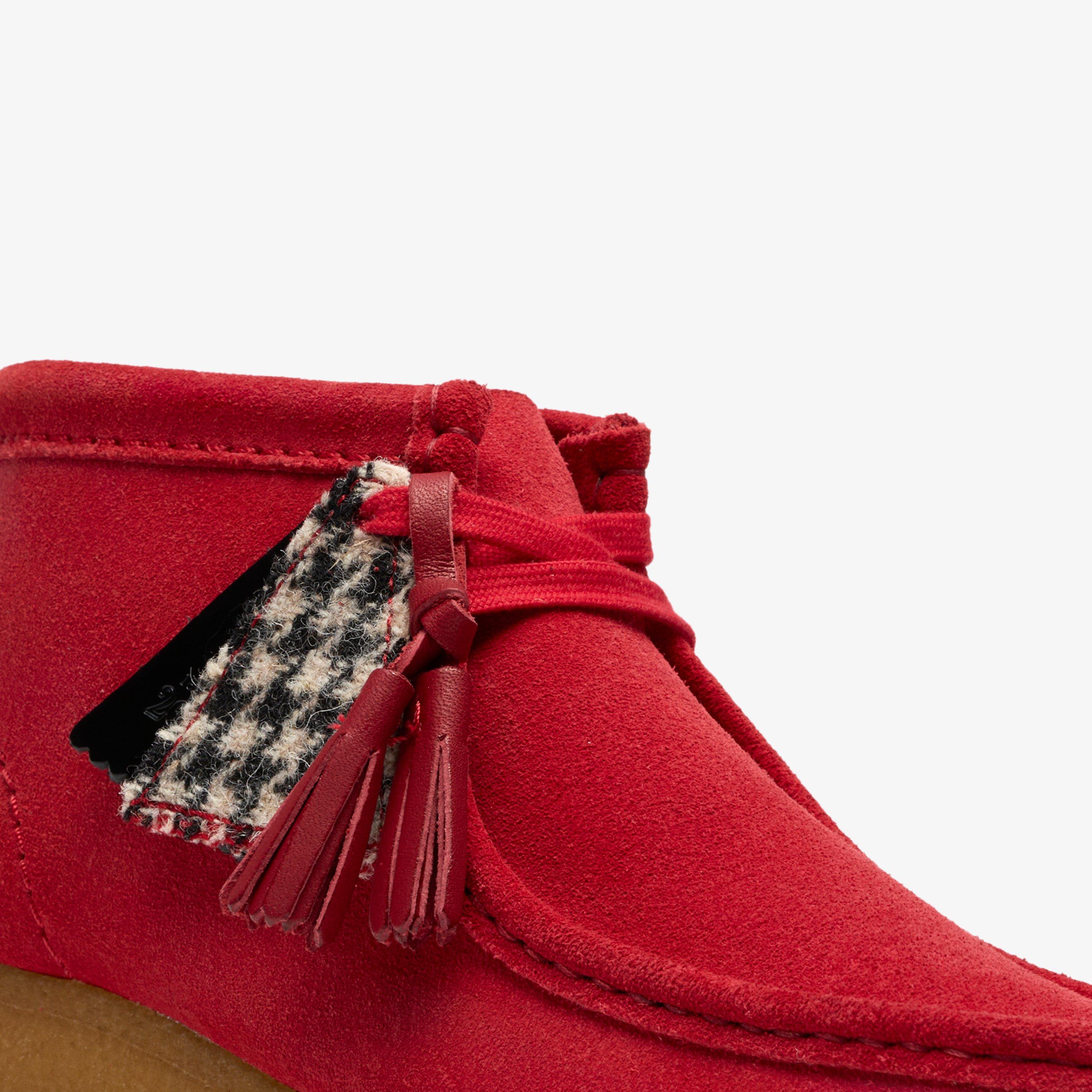 Womens Wallabee Boot Red Suede Wallabee | Clarks