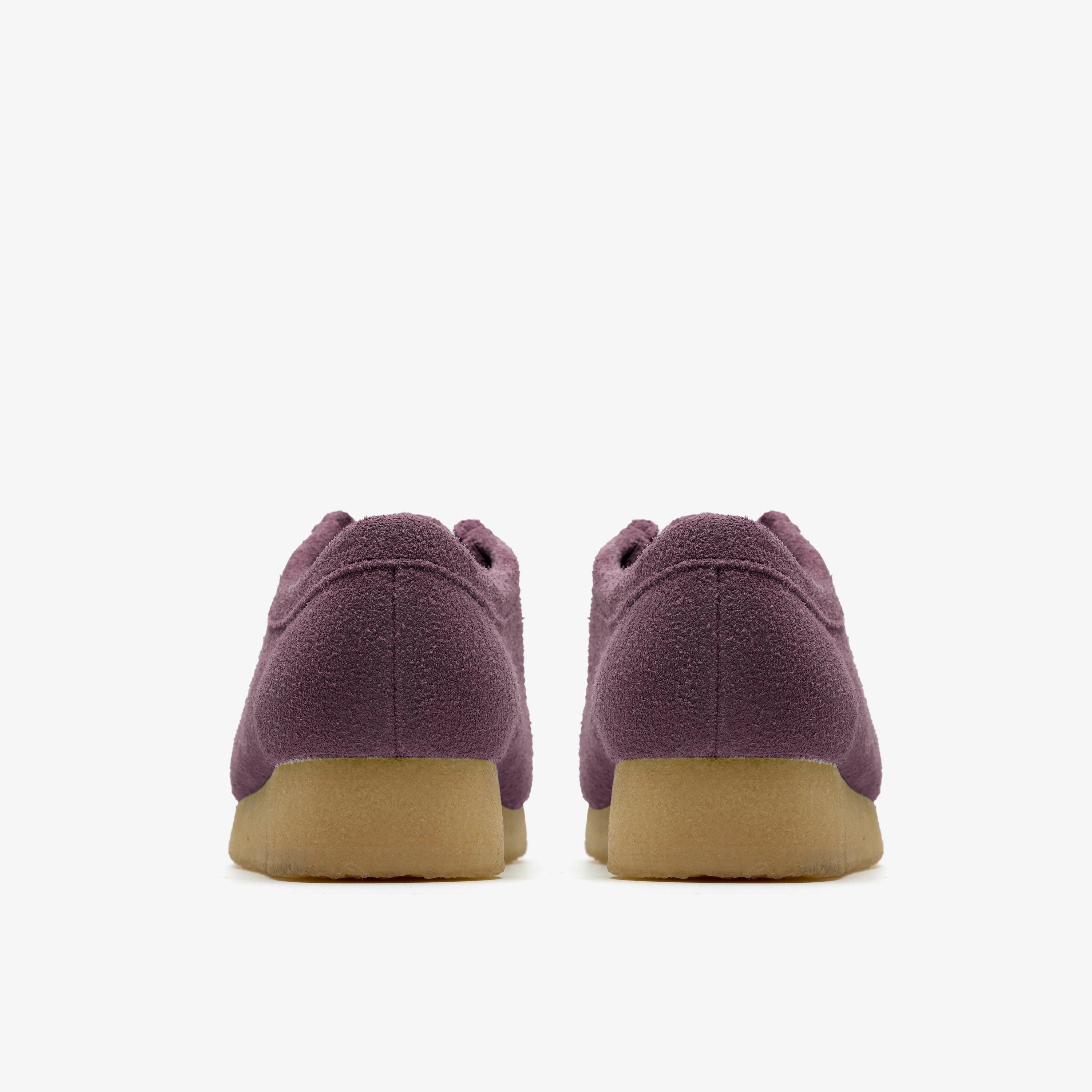 Chaussures à lacets Wallabee en daim prune pour femmes | Clarks