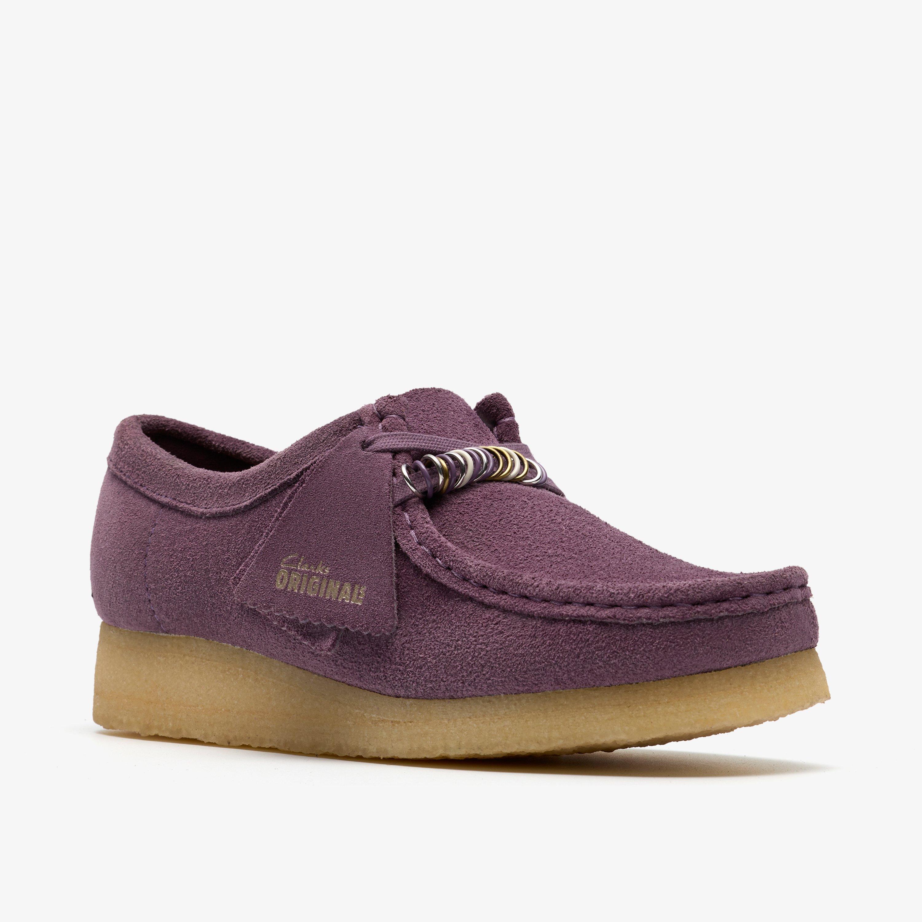 Womens Wallabee. Plum Suede Shoes | Clarks